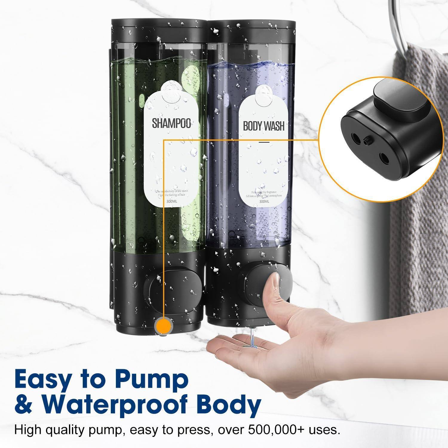 Dapper Styles 2 ch Shampoo And Conditioner Dispenser Shower Soap 2 Ch ...