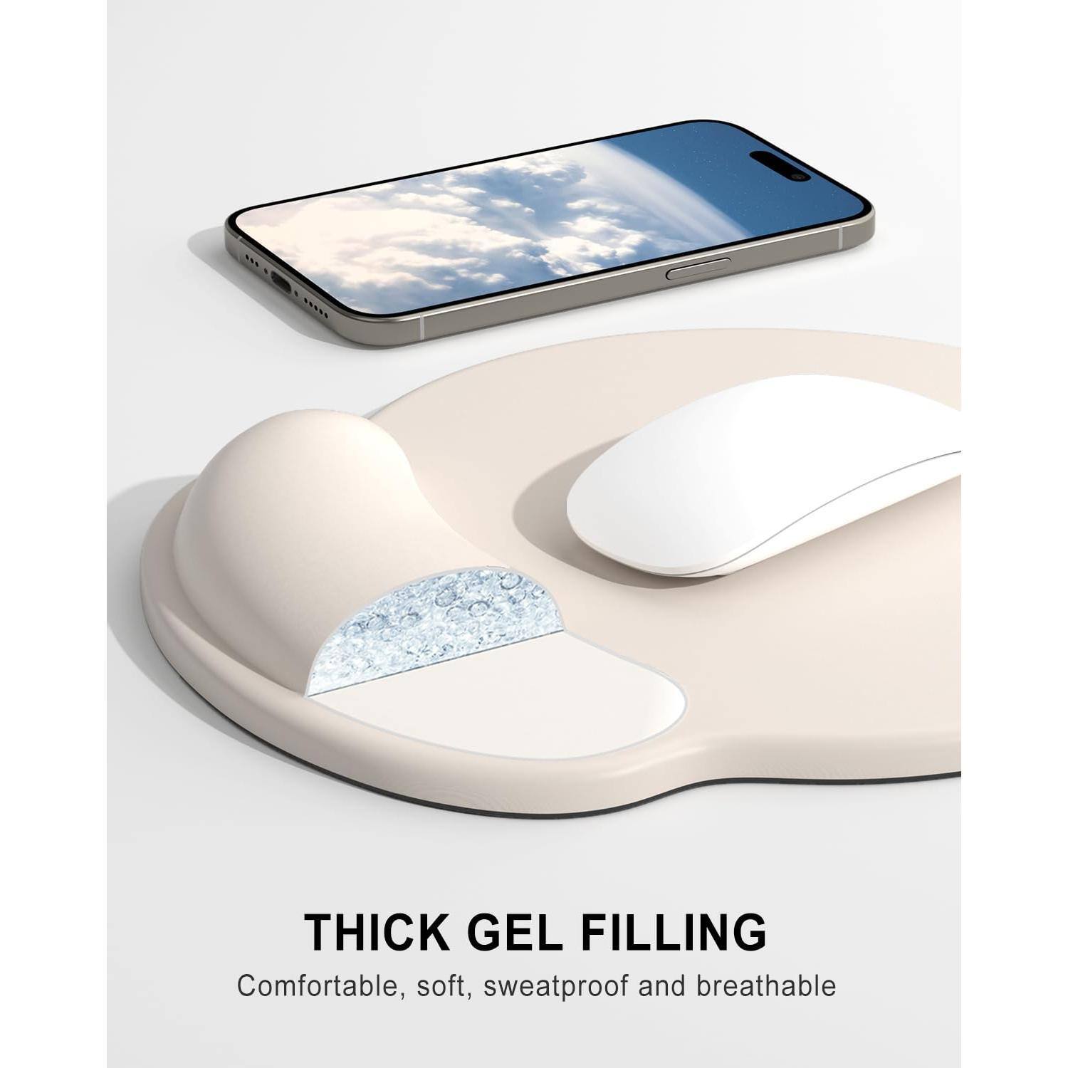 Cozy Serene Mouse Pad With Wrist Rest Comfortable Silicone Non slip ...