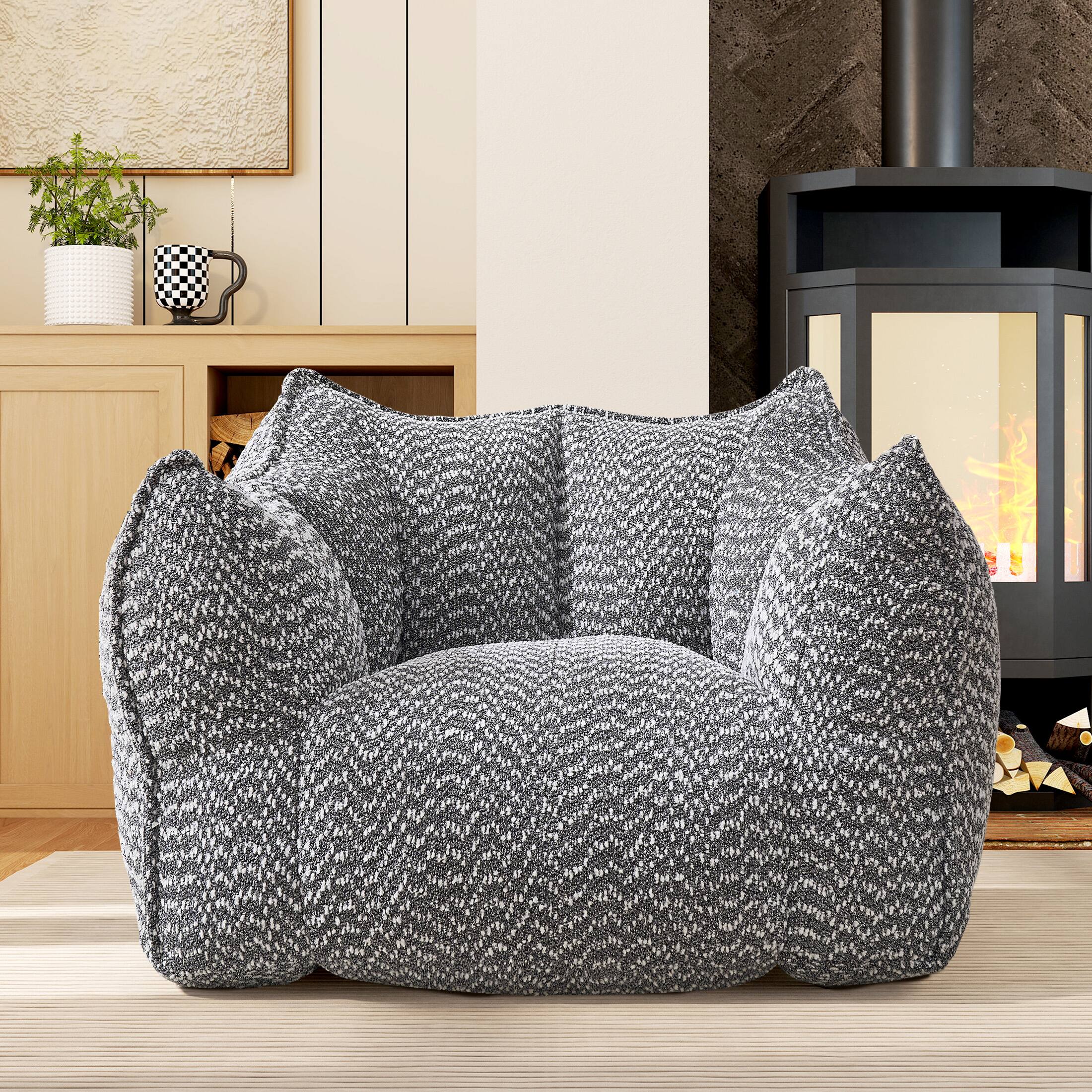 Aukfa Sofa Chairs with High Resilience Foam Square Lazy Sofas for ...