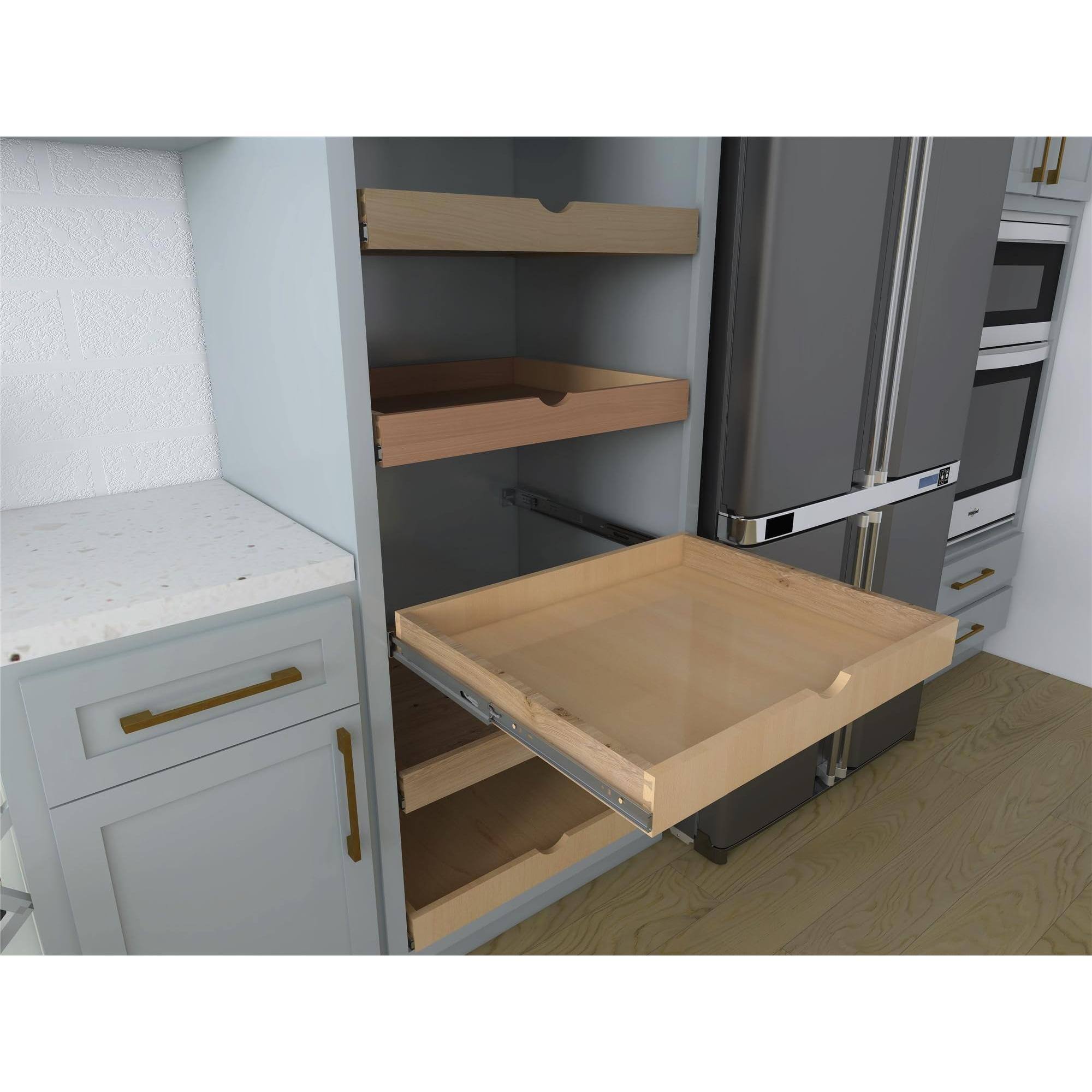Hirose Alice Width Pull Out Drawer For Cabinets Dovetail Joint Roll ...