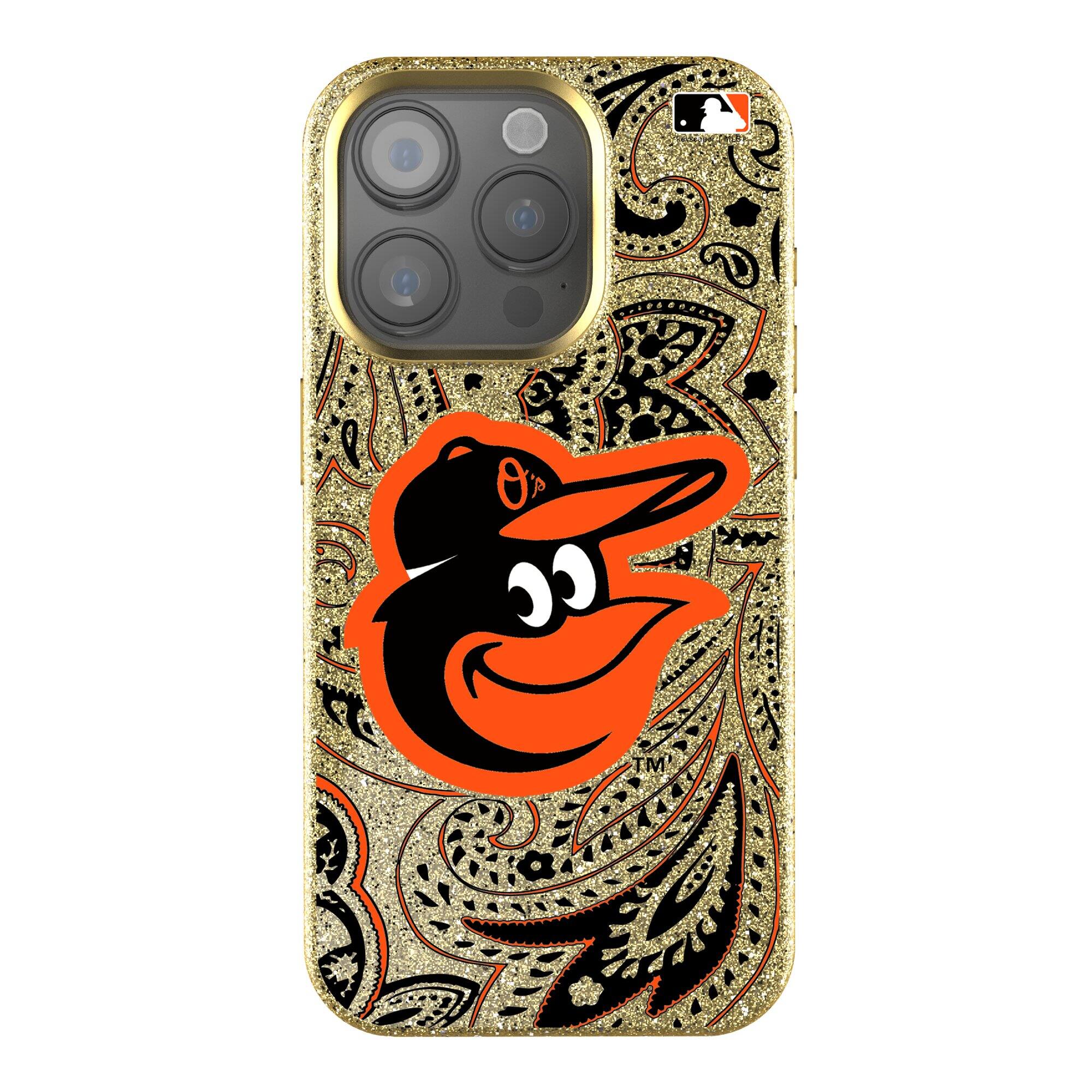 Keyscaper MLB Baltimore Orioles Paisley Bling iPhone Case 16 Gold ...