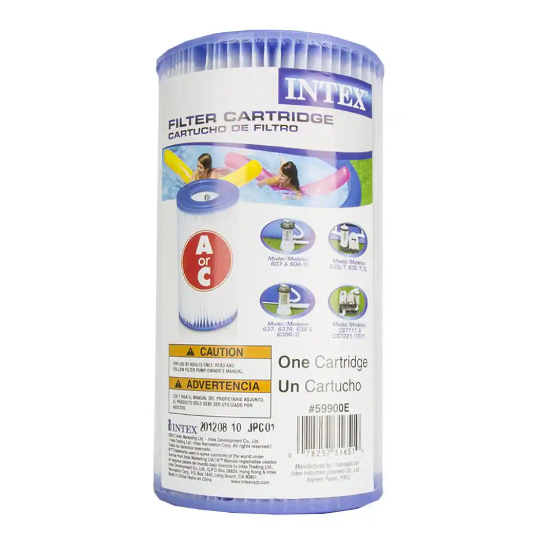 Intex 16ft x 3.5ft Prism Frame Rectangle Pool & Type A Filter Cartridge ...