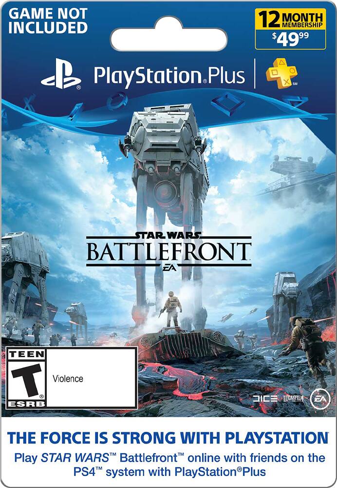 Sony 12 Month Membership Subscription SONY PS4 STRWARS:BATTLEFRONT ...
