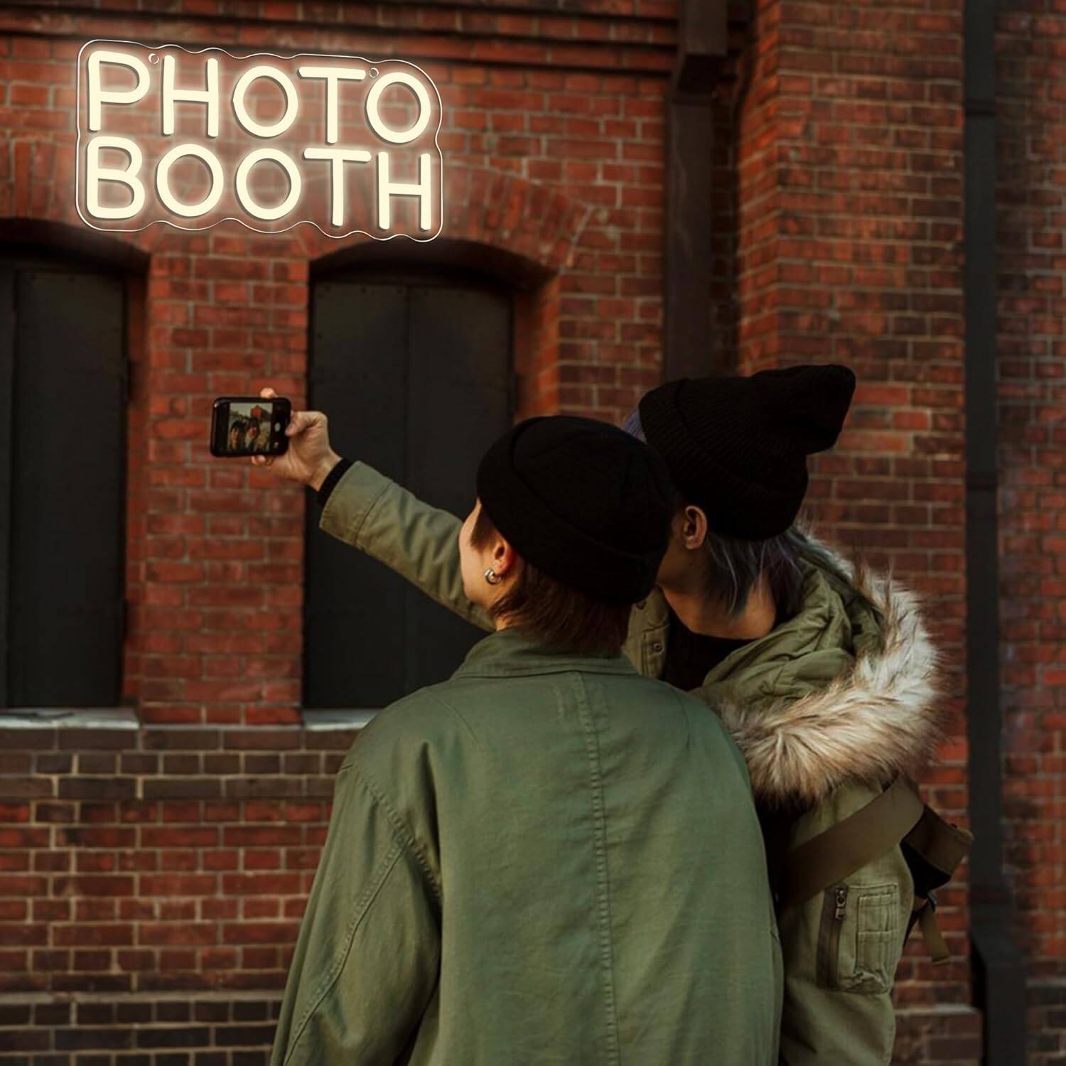 Auledio Photo Booth Neon Sign, Dimmable Photo Studio Sign Led Neon ...