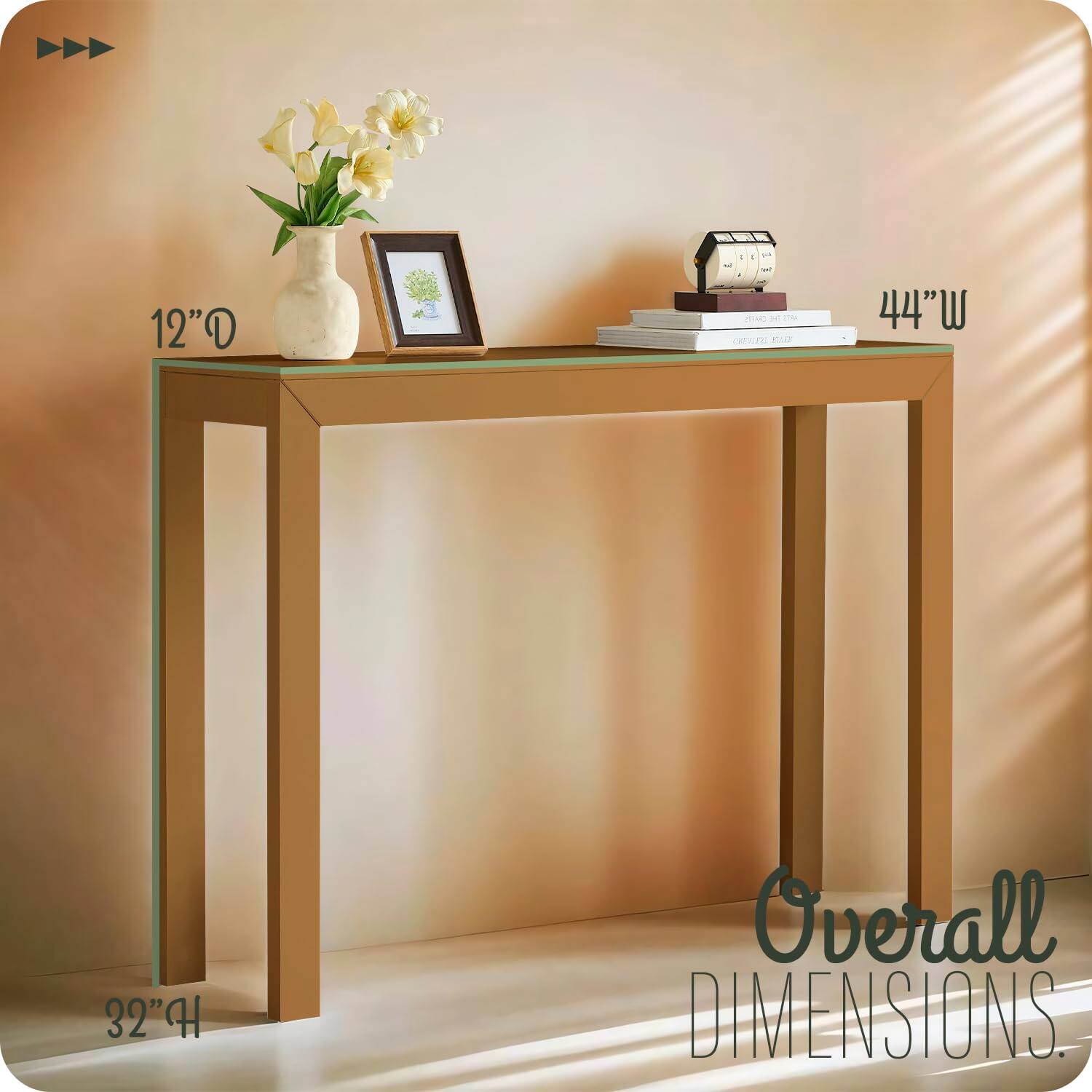 Kings Brand Furniture Russel Long Console Table Minimalist and Slim ...