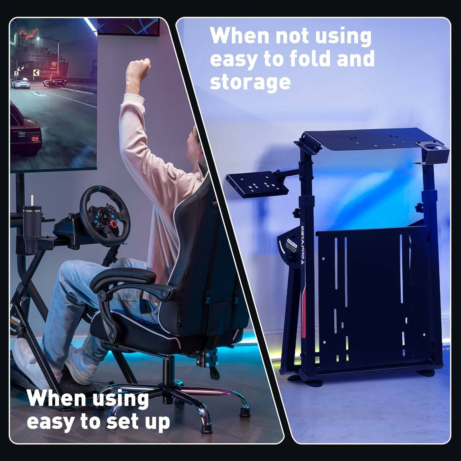 GTPlayer Sim Racing Wheel Stand Simulator Cockpit Wheel Stand With Cup ...