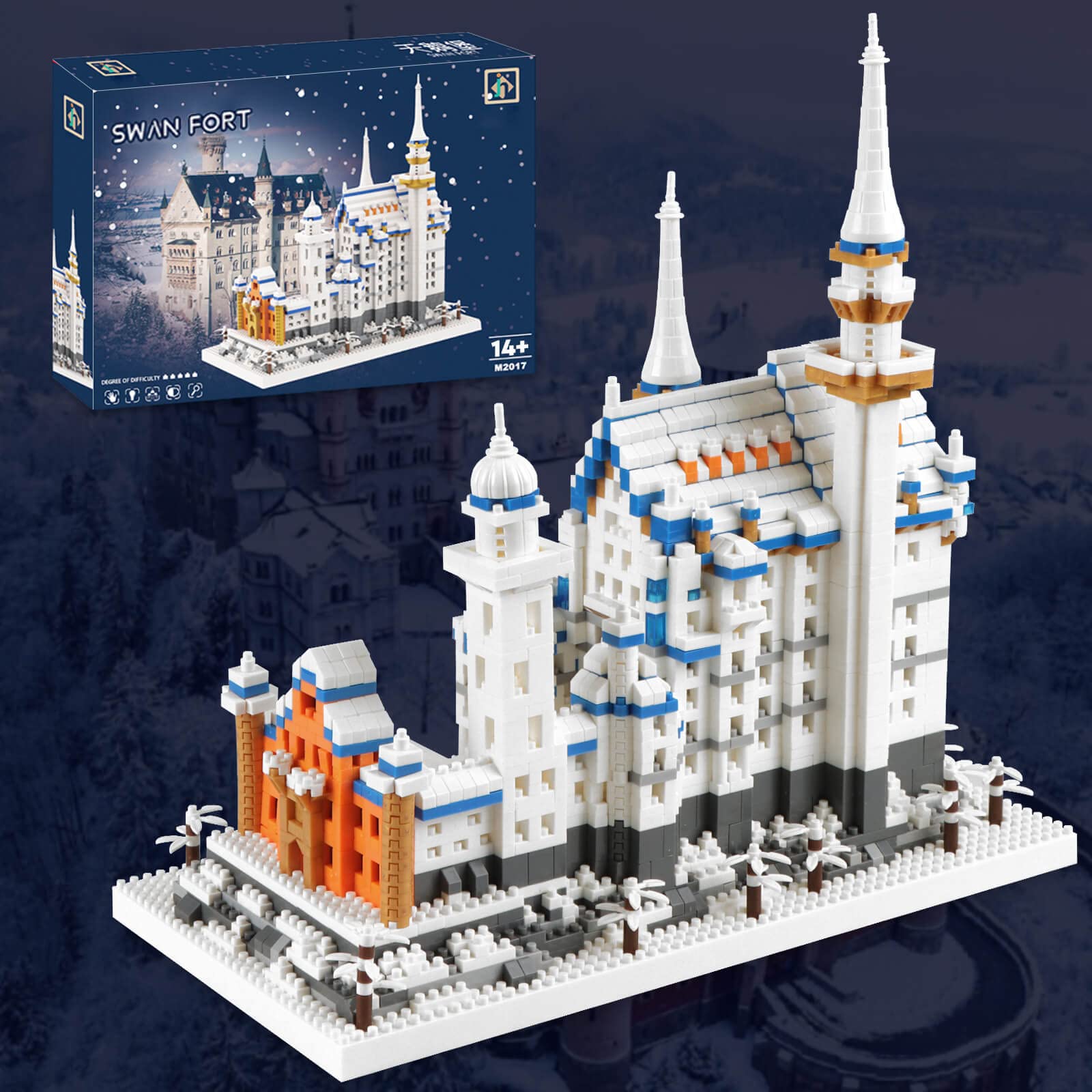 EZTW1 Swan Stone Castle Building Blocks Set Famous World Architecture ...
