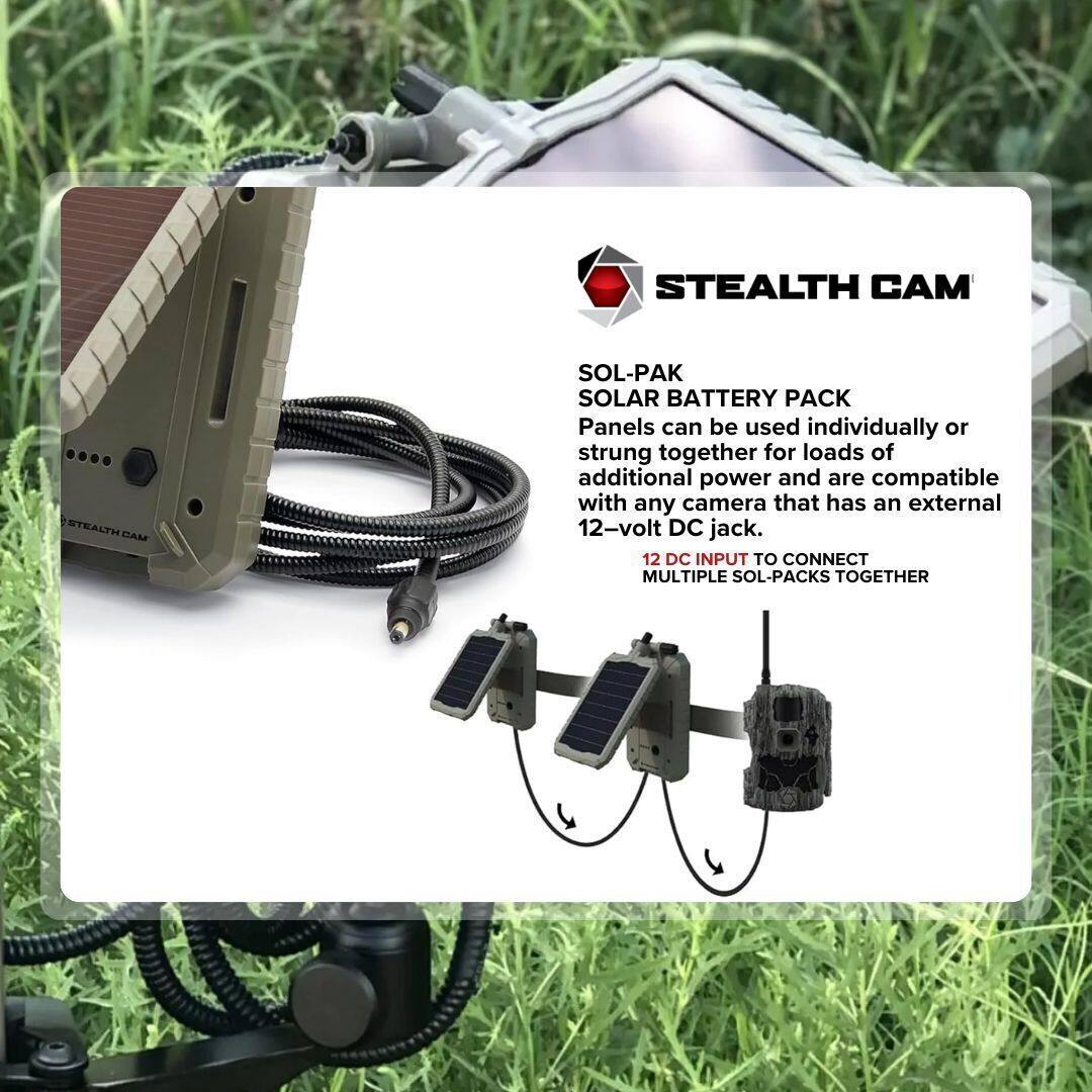 Stealth Cam Sol Pak 12V Solar Battery (10 Pack) Bundle with Memory Card ...