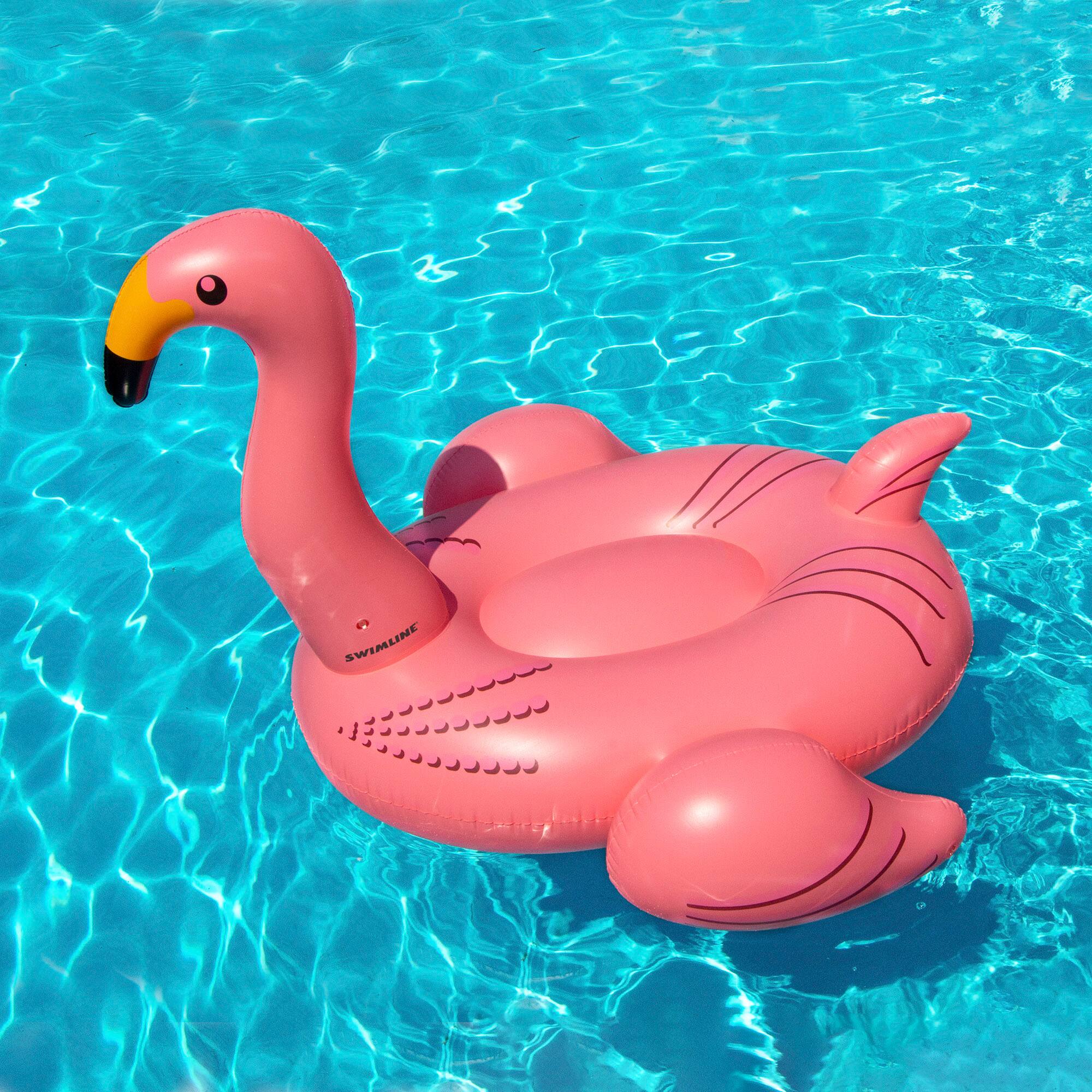Swim Central Inflatable Giant Flamingo Swimming Pool Ride On Float Toy ...