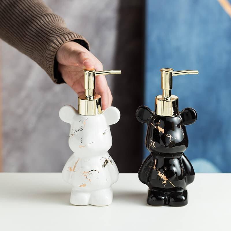 Dapper Styles Small Bathroom Soap Dispenser With Pump Cute Bear shaped ...