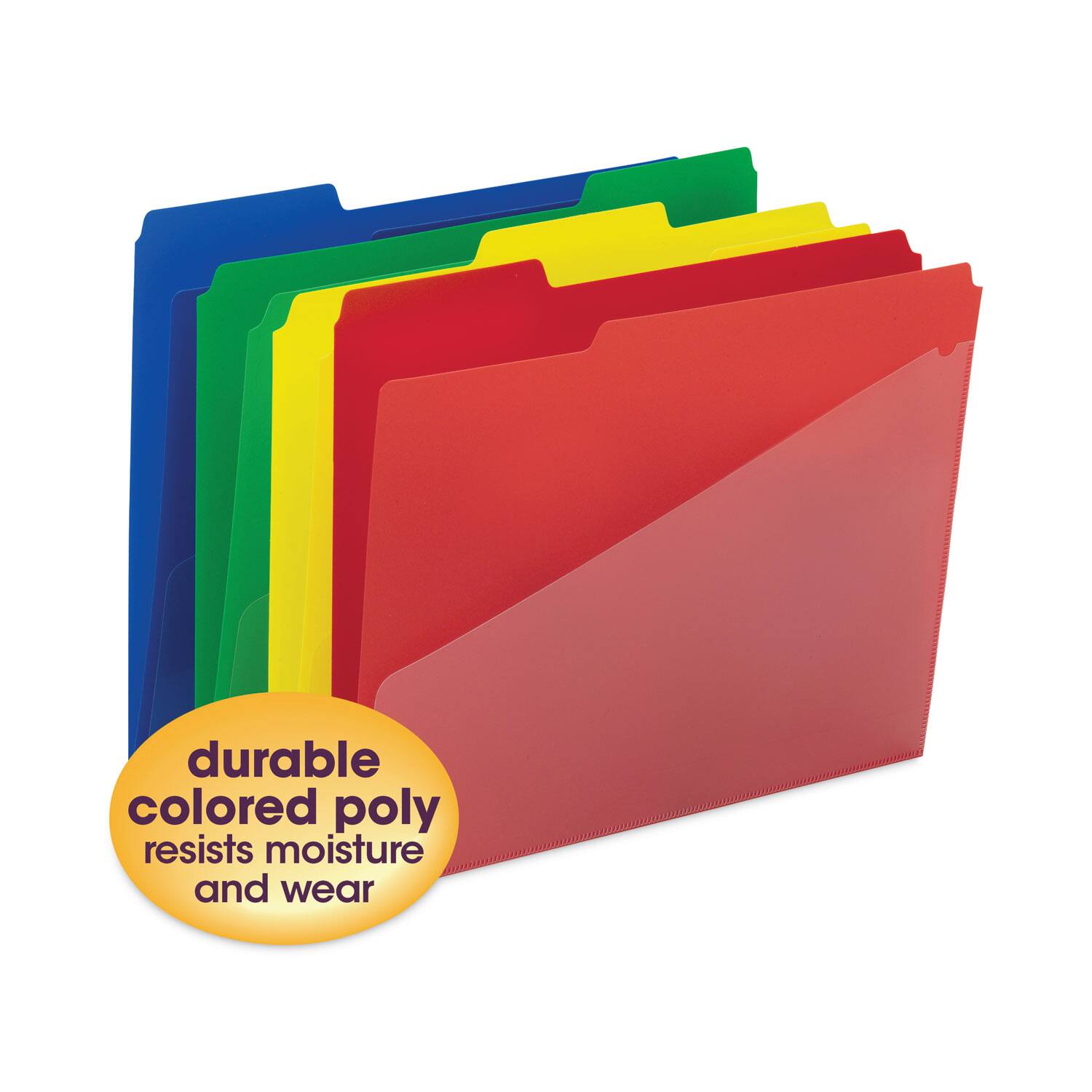 Smead Manufacturing Smead Poly Colored File Folders With Slash Pocket 0 ...