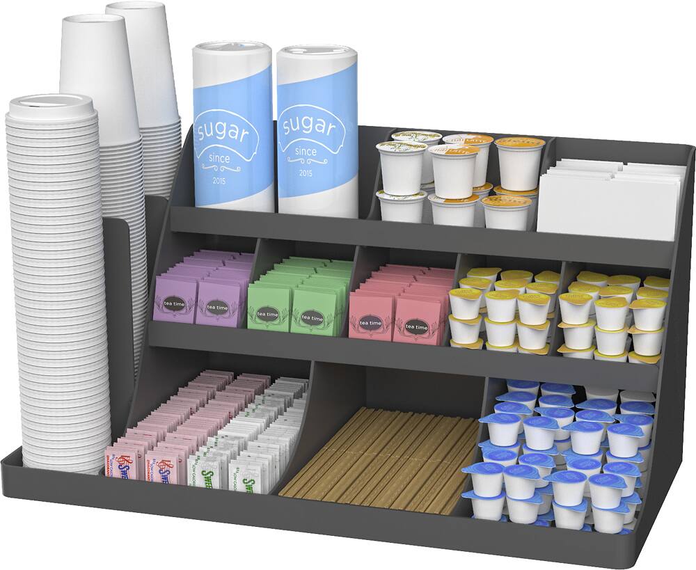 Best Buy: Mind Reader Vanguard Coffee Condiment Organizer Black COMORG2-BLK
