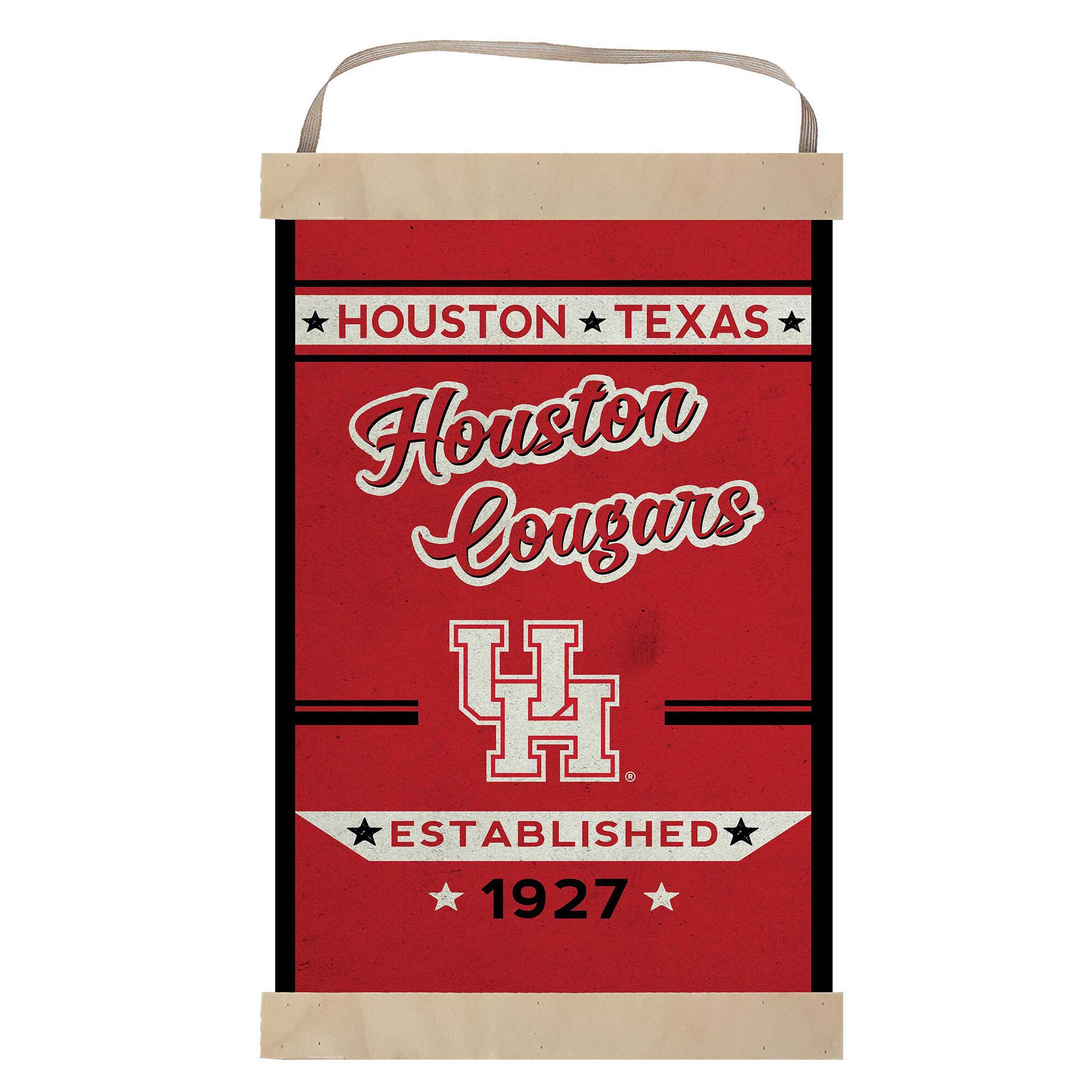 Jardine Houston Cougars Faux Rust Banner Sign Red 4966517 - Best Buy
