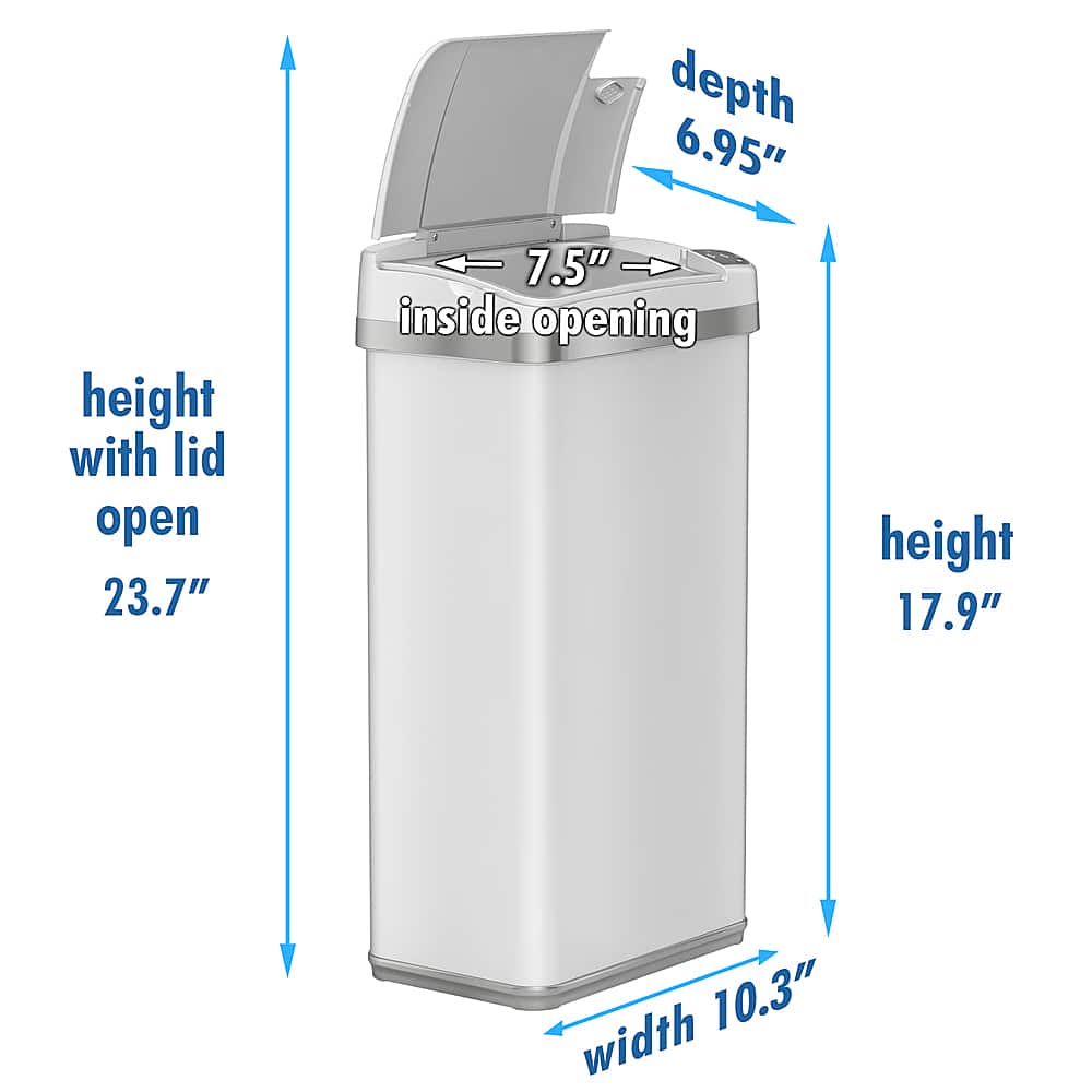 iTouchless 4 Gallon Touchless Sensor Trash Can with AbsorbX Odor ...