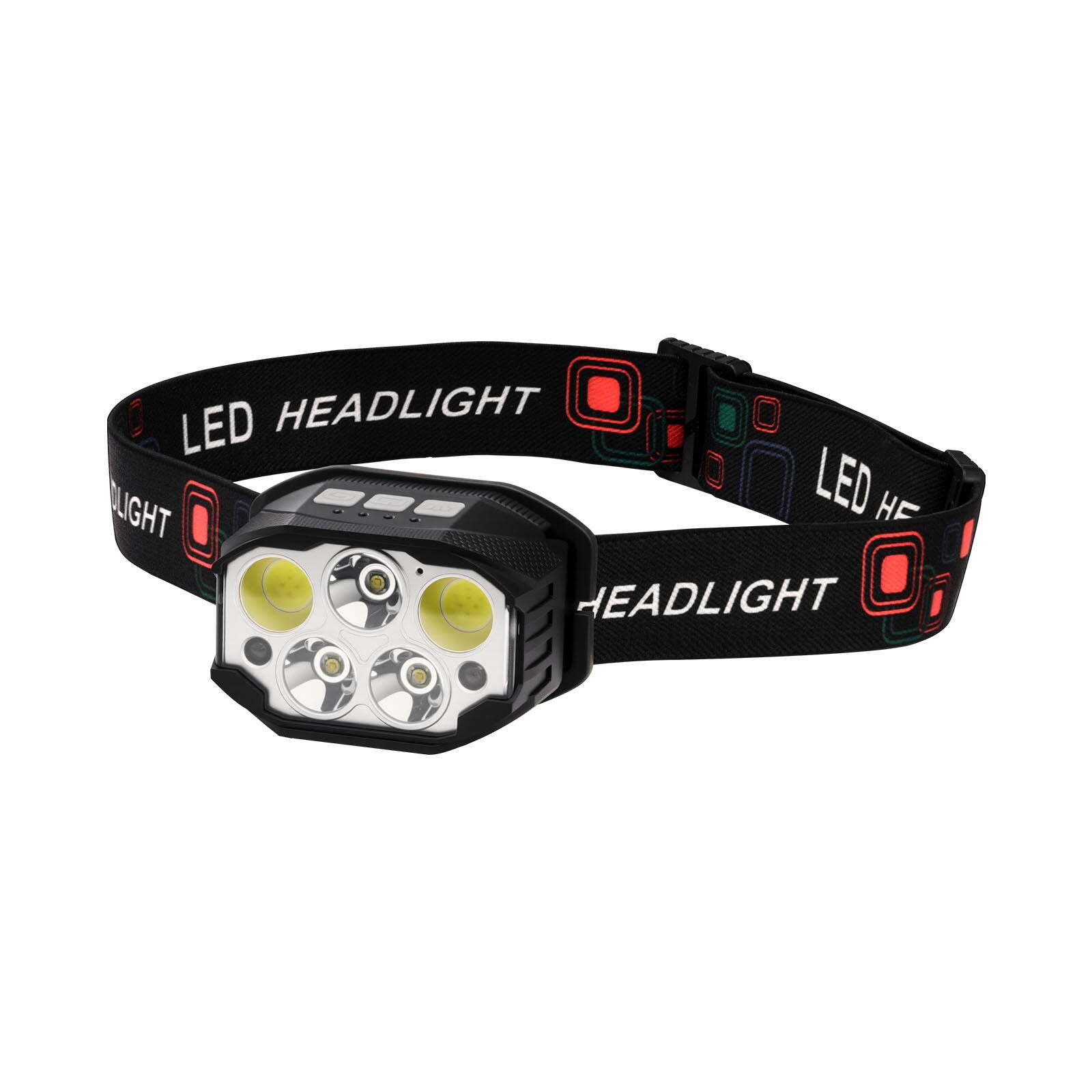 VEVOR 2 Pack Headlamps, Bright LED Rechargeable Headlight, Lightweight ...