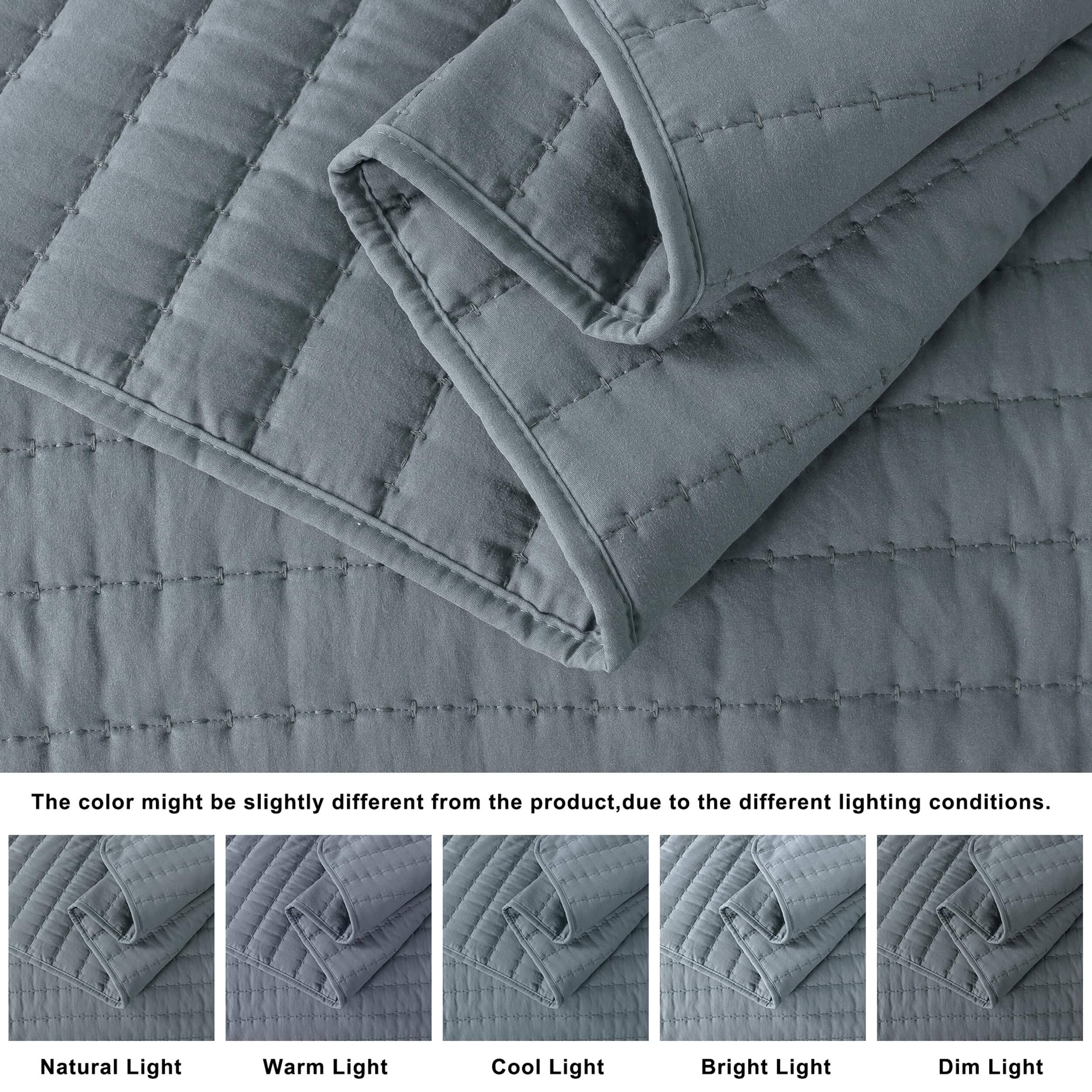 Dapper Styles Quilt Bedding Sets With 2 Pillow Shams Lightweight Soft ...