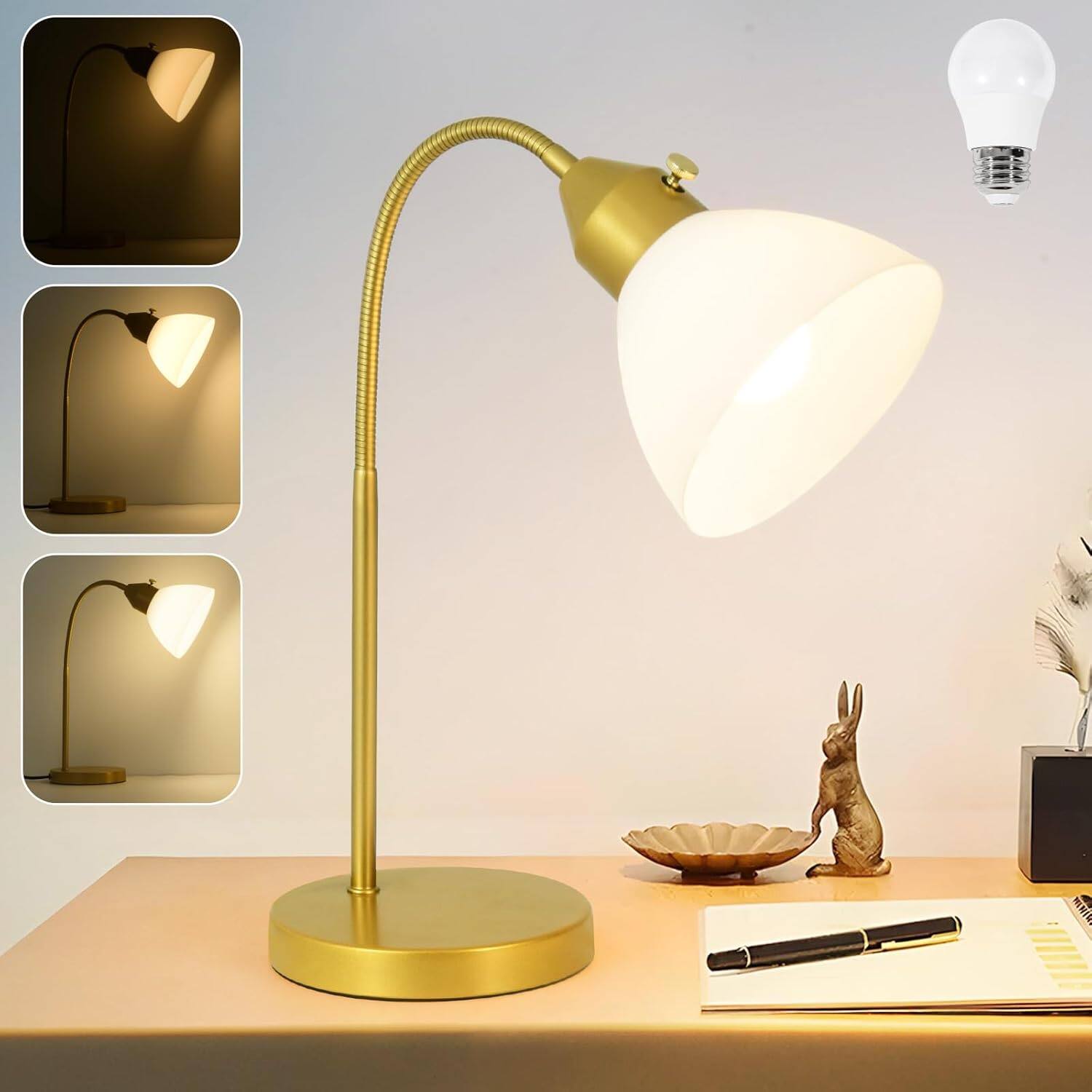 Stamp n Camp LED Desk Lamp for Home Office 3 Levels Dimmable Reading ...