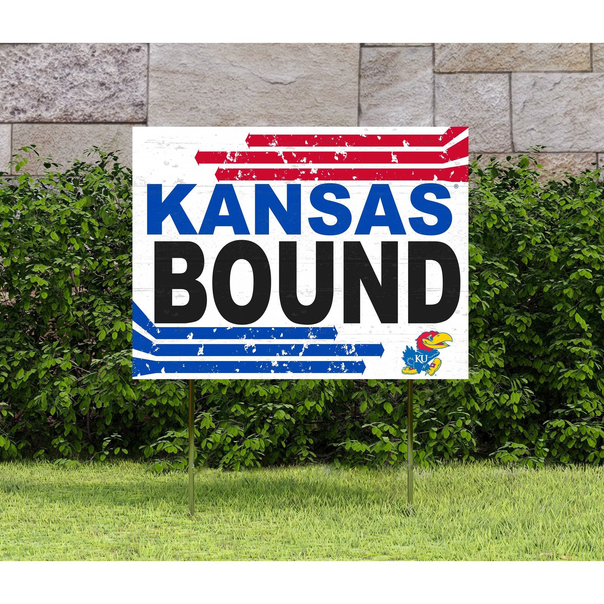 Jardine Kansas Jayhawks 18'' x 24'' Bound Yard Sign White 4940183 ...