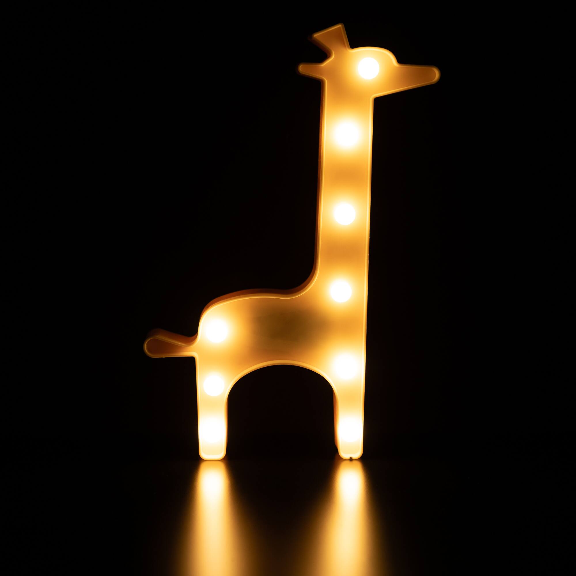 Northlight - LED Lighted Giraffe Marquee Wall Art - 11.5" - Yellow ...