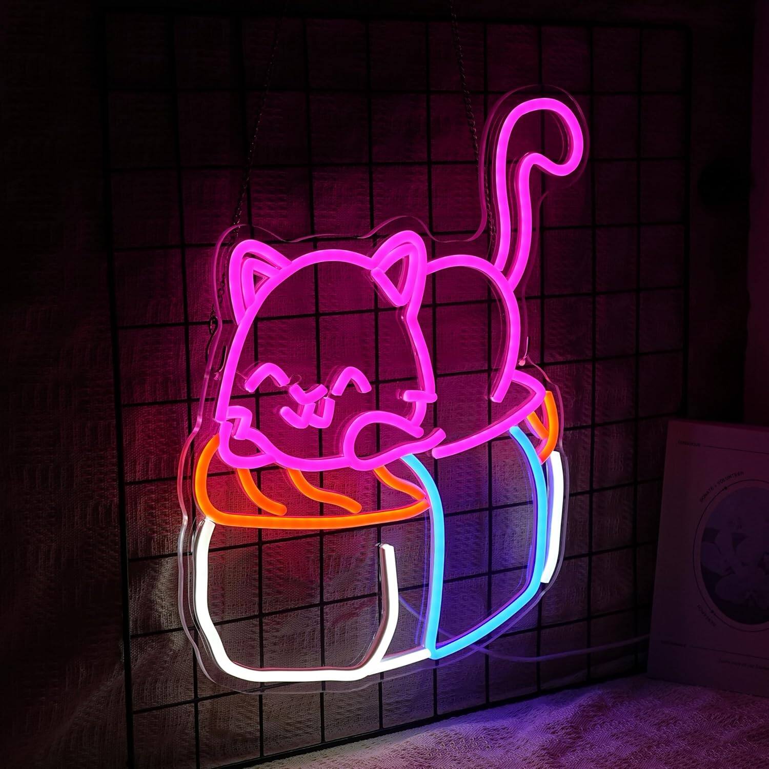 Auledio Sushi Cat Neon Sign Delicious Japanese Sushi LED Light Sign for ...