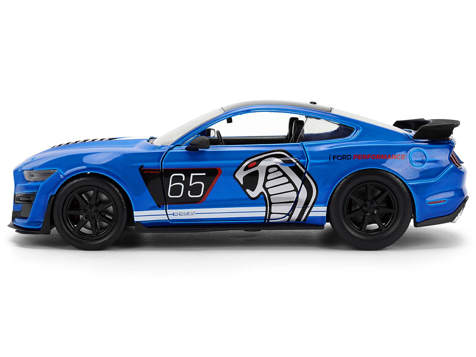 Jada 2020 Ford Mustang Shelby GT500 #65 "Ford Performance" Blue Black Top White Stripes "Bigtime ...