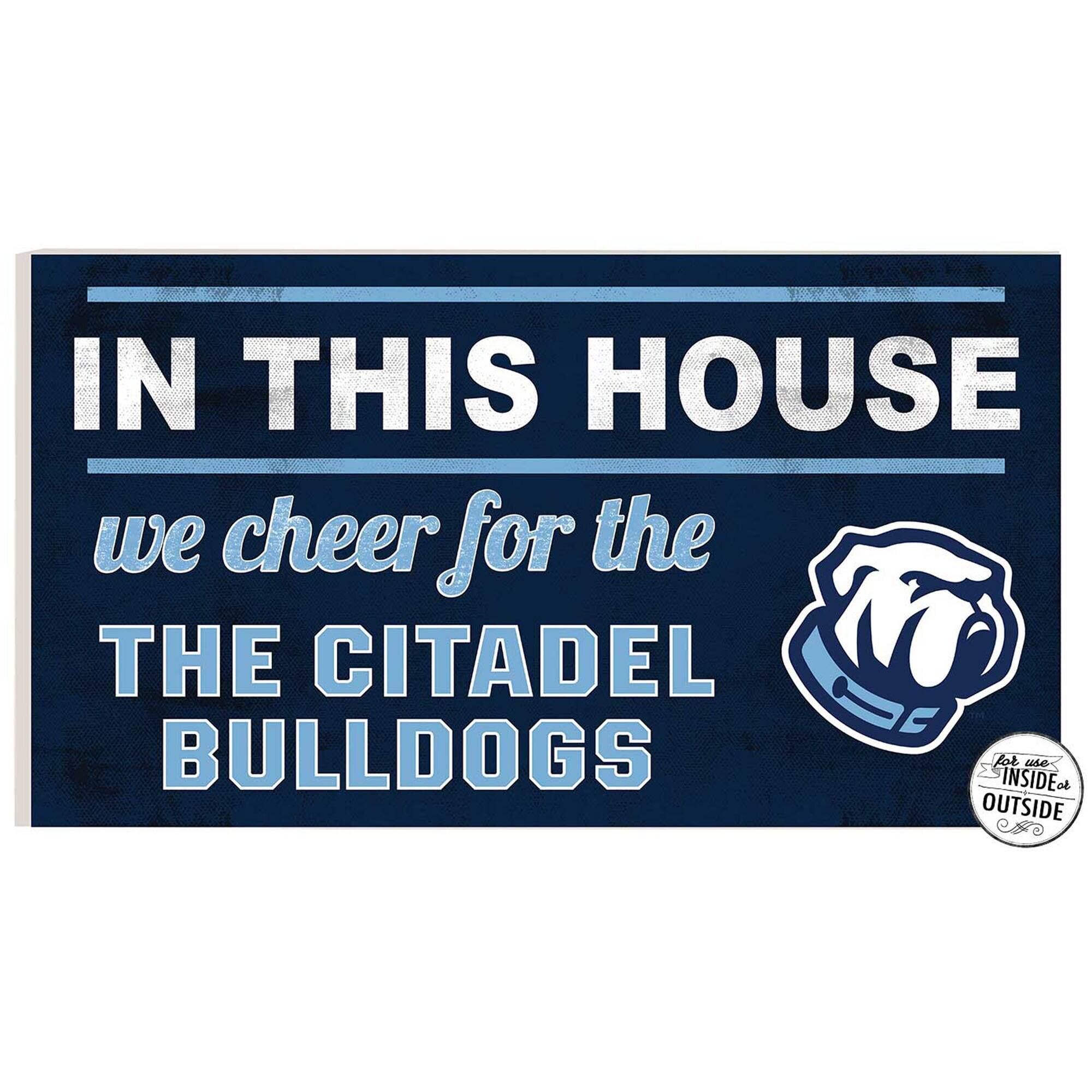 Jardine Citadel Bulldogs 11" x 20" Indoor/Outdoor In This House Sign ...
