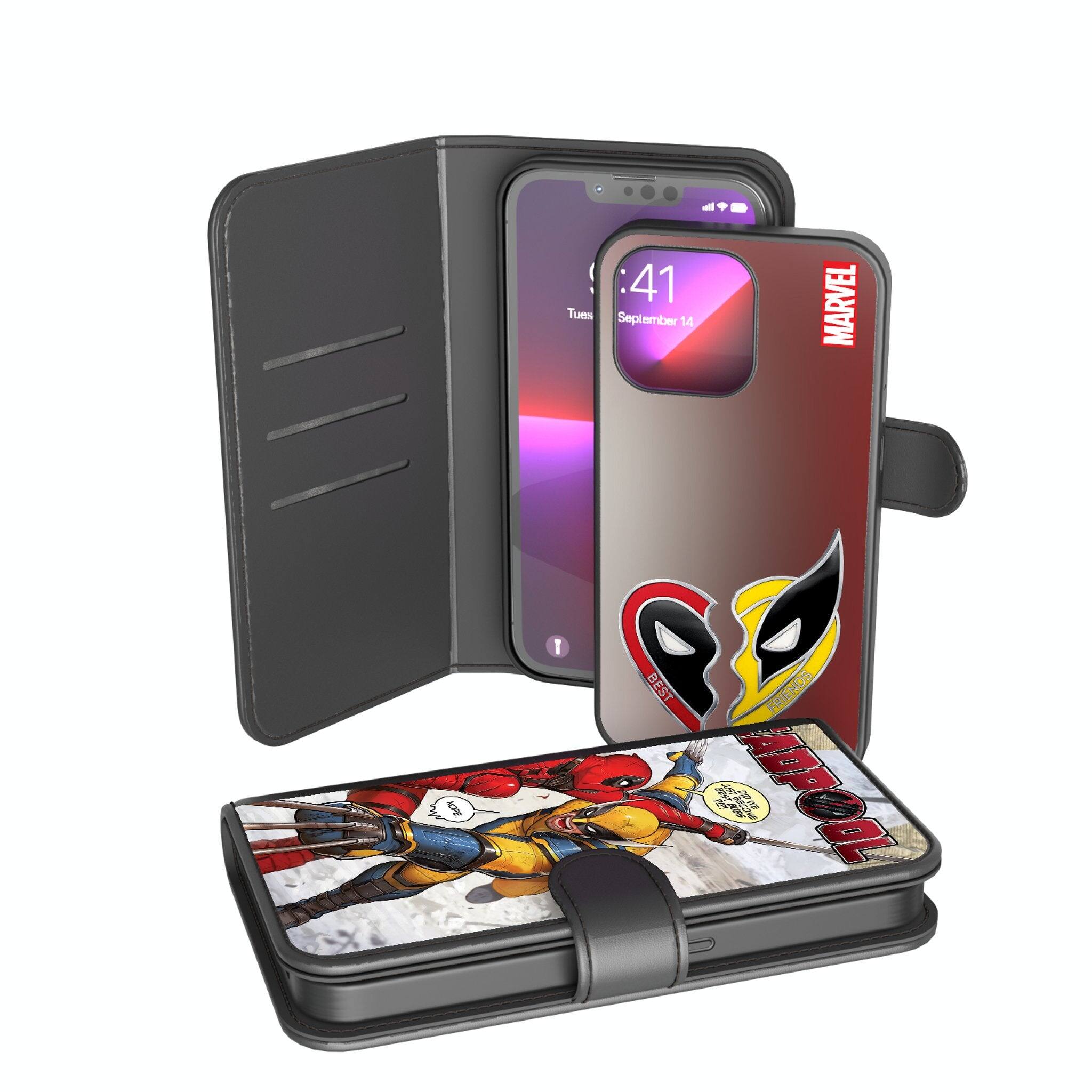 MARVEL Keyscaper - Cover Art Wallet Phone - Apple iPhone 13 - Deadpool ...