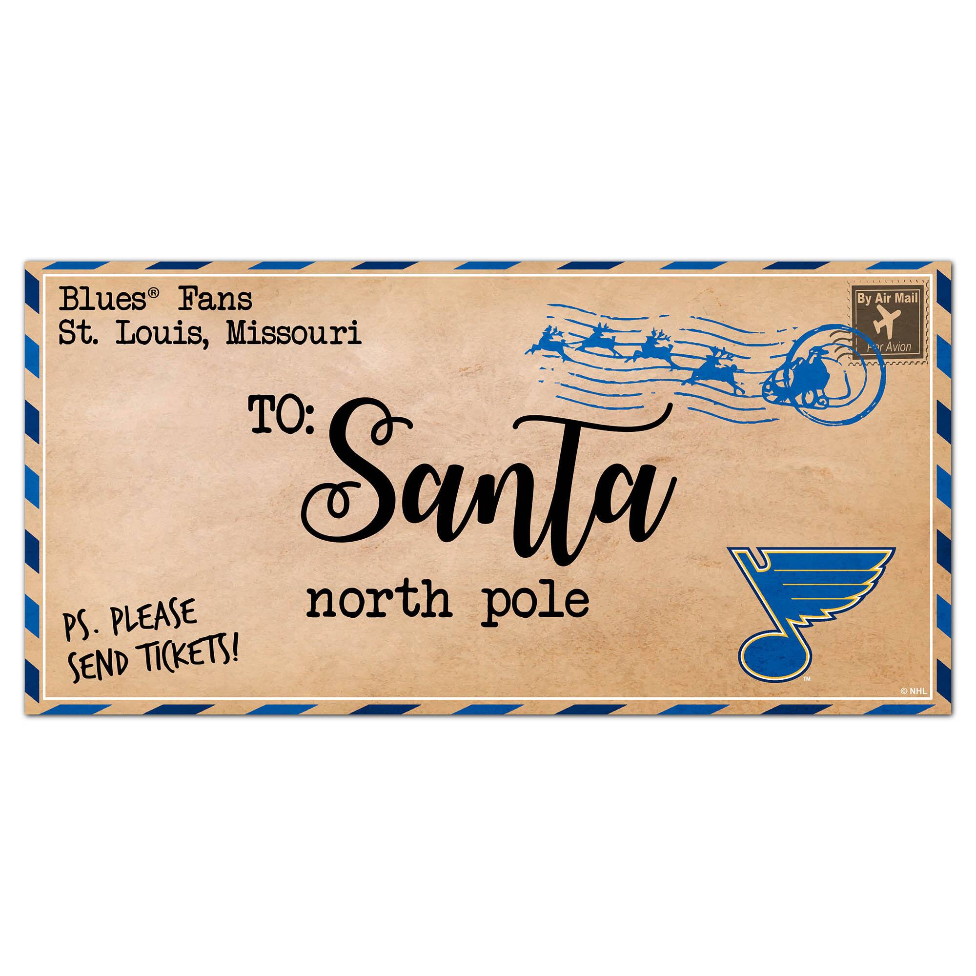 Fan Creations St. Louis Blues 6'' x 12'' Letter to Santa Sign ...
