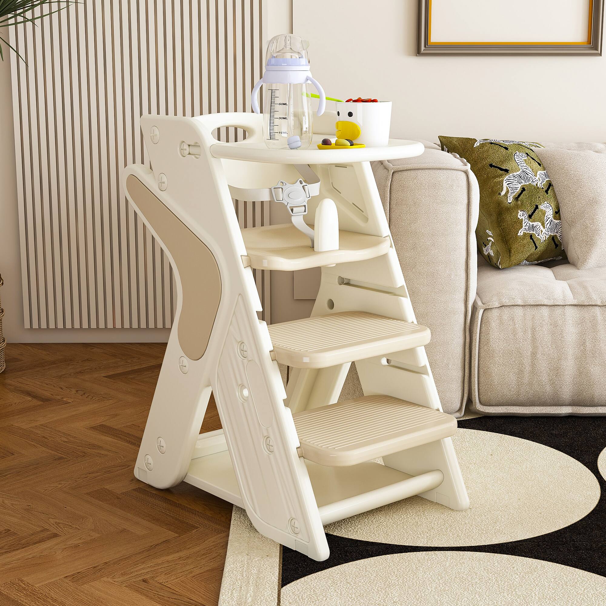 GOODSILO 3 in 1 Convertible High Chair: Adjustable Toddler Tower & Step ...