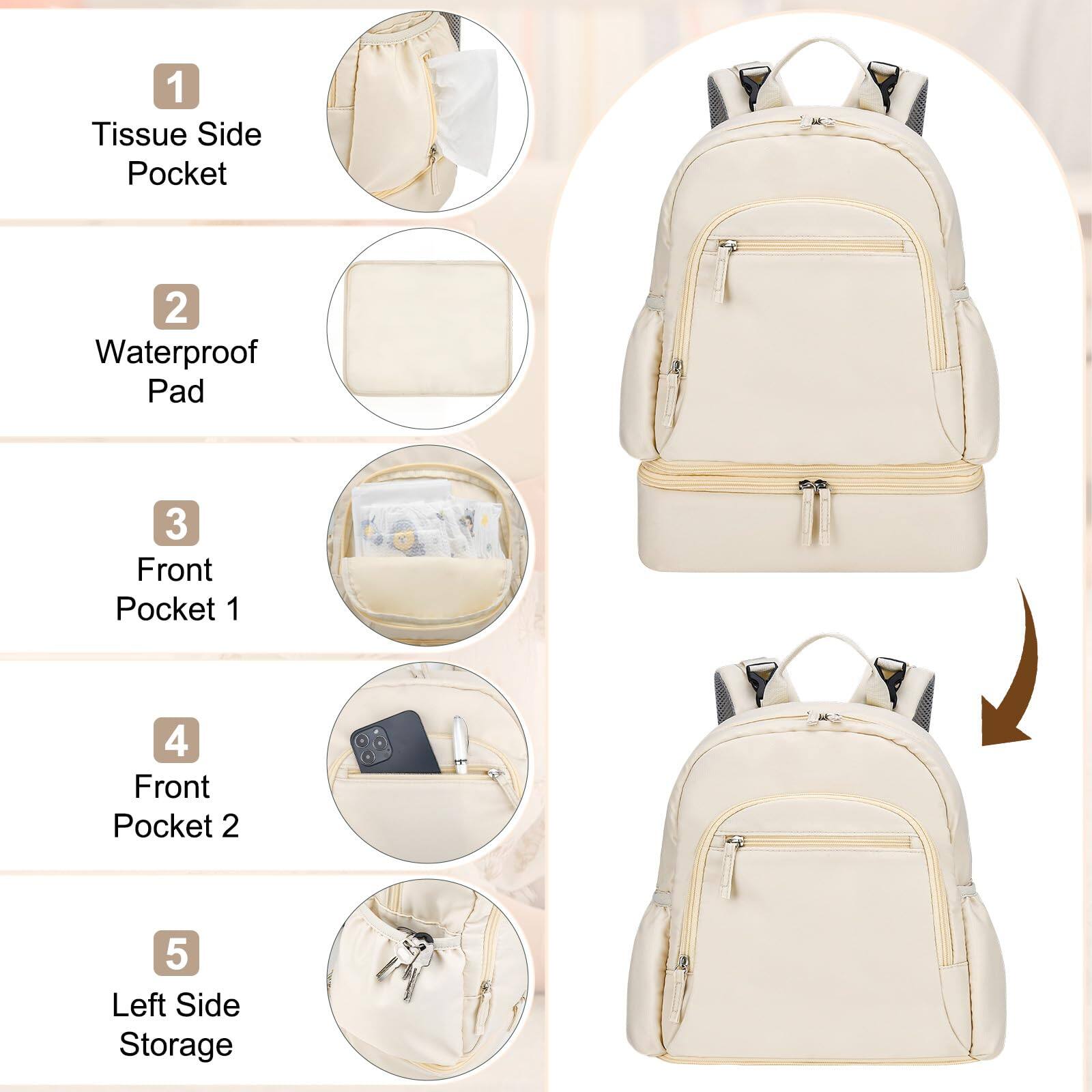 Live At Space Breast Pump Backpack Fit For Spectra S1 s2 With Removable ...