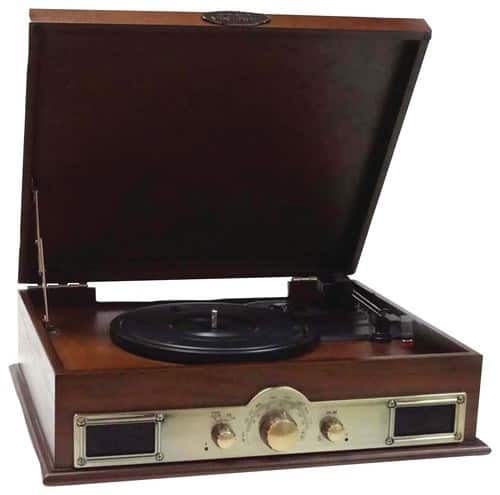 Best Buy: PYLE Bluetooth Turntable and Speaker System Maple Burst PTT30WD