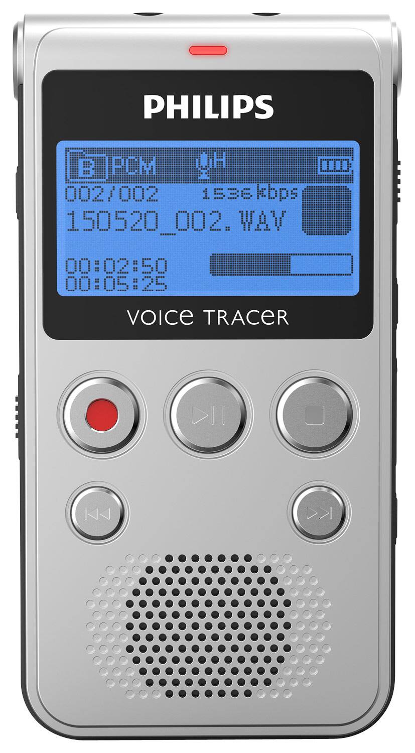 Best Buy: Philips VoiceTracer Digital Audio Recorder Warm Silver And Black DVT1300