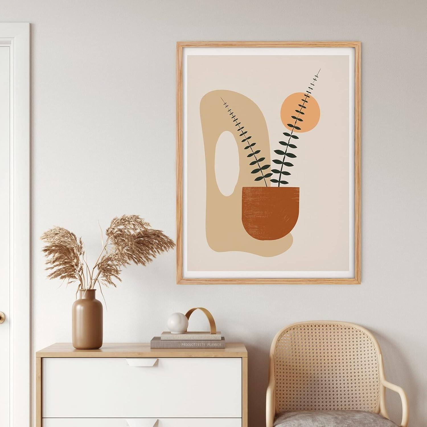 blue 18x24 Picture Frame, Solid Oak Wood 18 x 24 Frame for Wall, 18 by ...