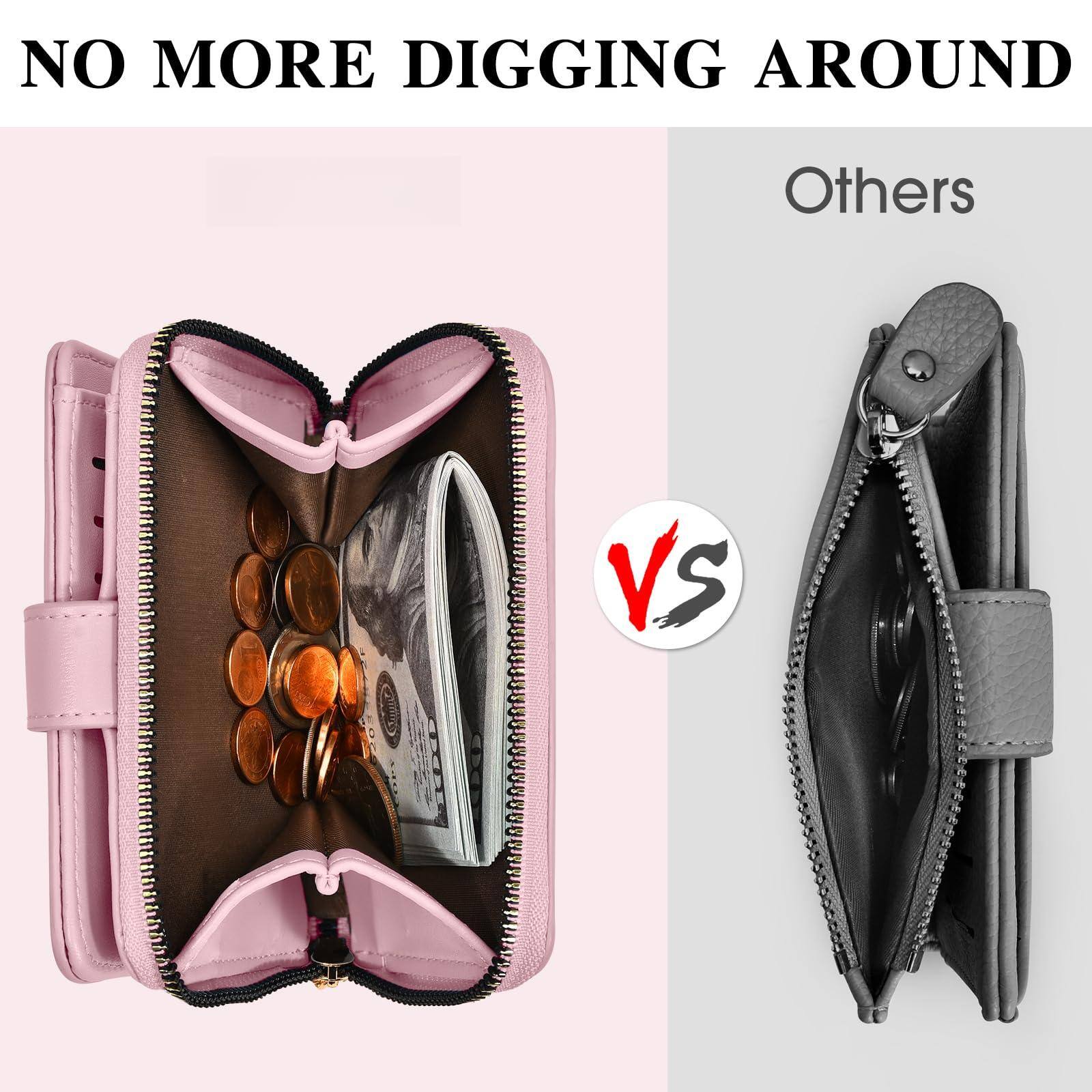 Jadie Link Wallet Women Small Rfid Blocking Bifold Credit Card Wallets ...