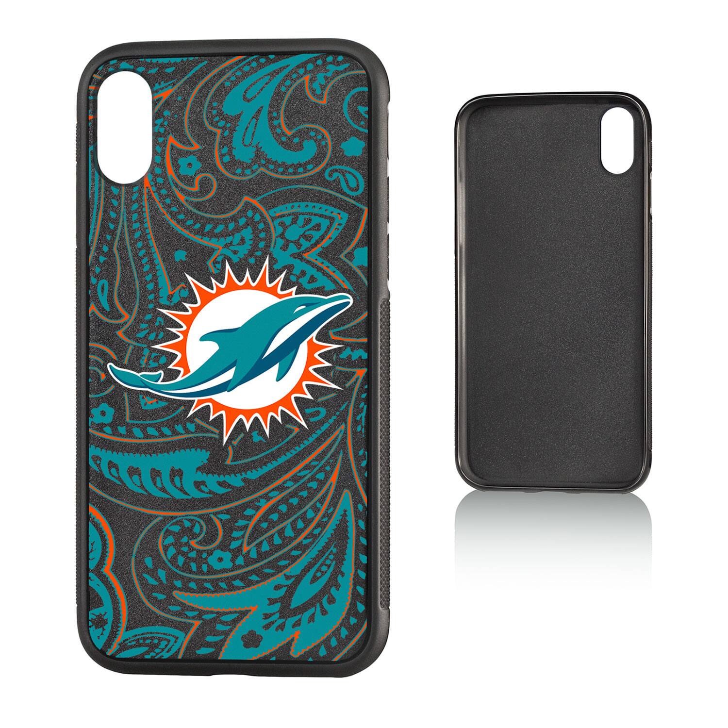 Keyscaper NFL Miami Dolphins iPhone Paisley Design Bump Case 16 Plus ...