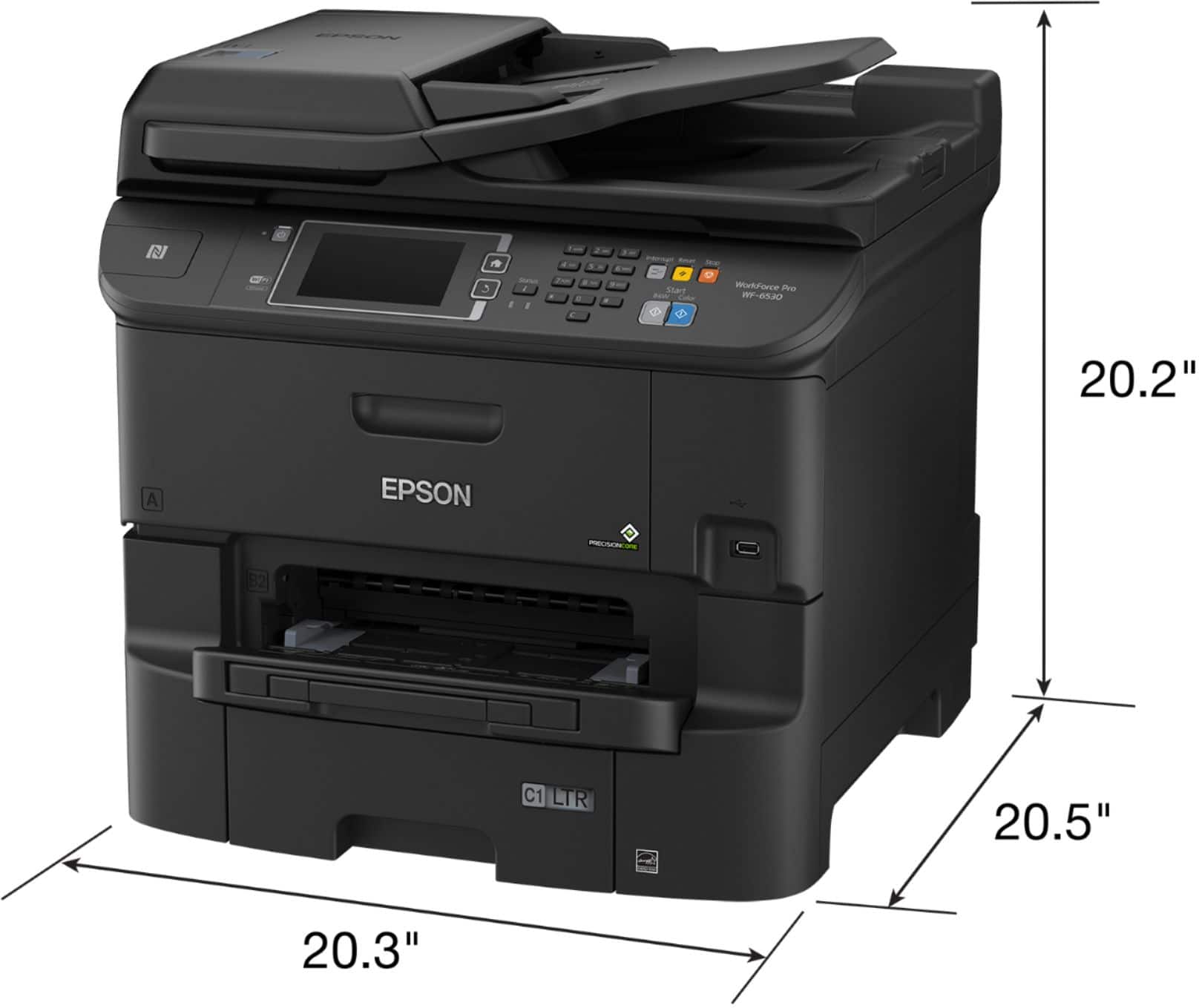 Best Buy: Epson Workforce Pro WF-6530 Wireless All-in-One Inkjet Printer Black C11CD48201
