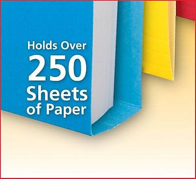 Pendaflex Double Stuff Recycled File Folder, 1/3 Cut Tab, Assorted ...