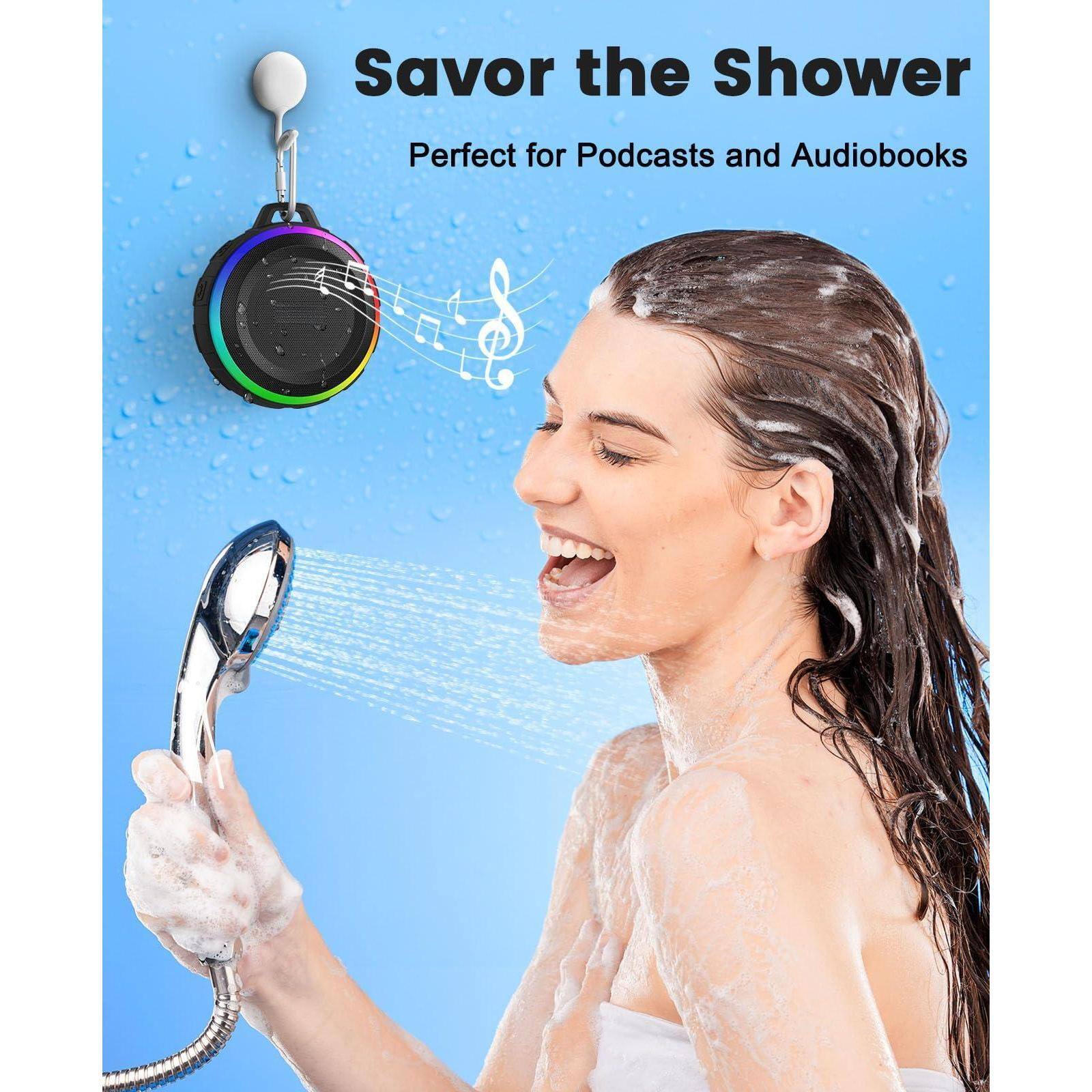Cedar Assembly Shower With Ipx7 Waterproof Dynamic Lights Crisp Clear ...