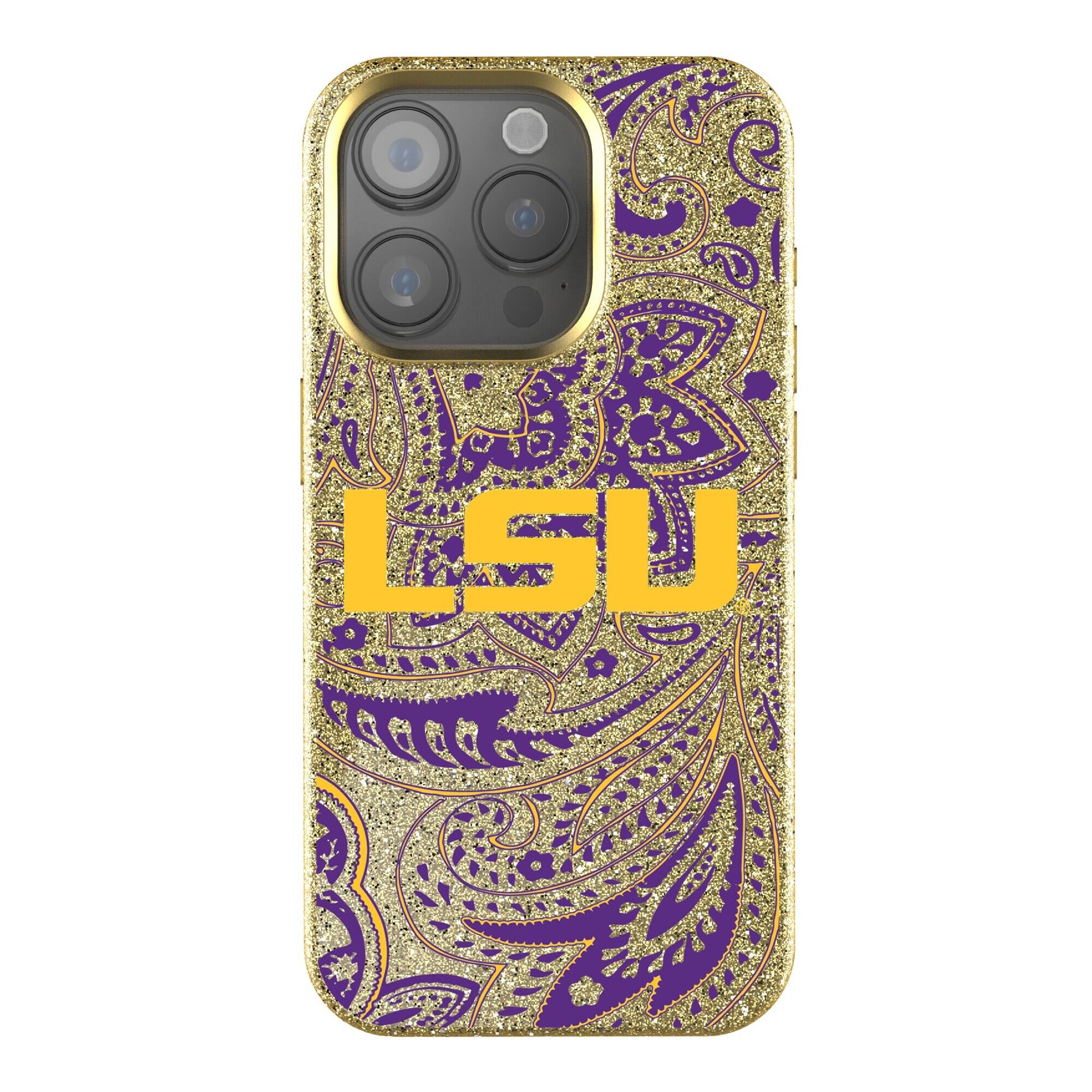 Keyscaper NCAA LSU Tigers Paisley Bling iPhone Case 16 Gold 202134247 ...