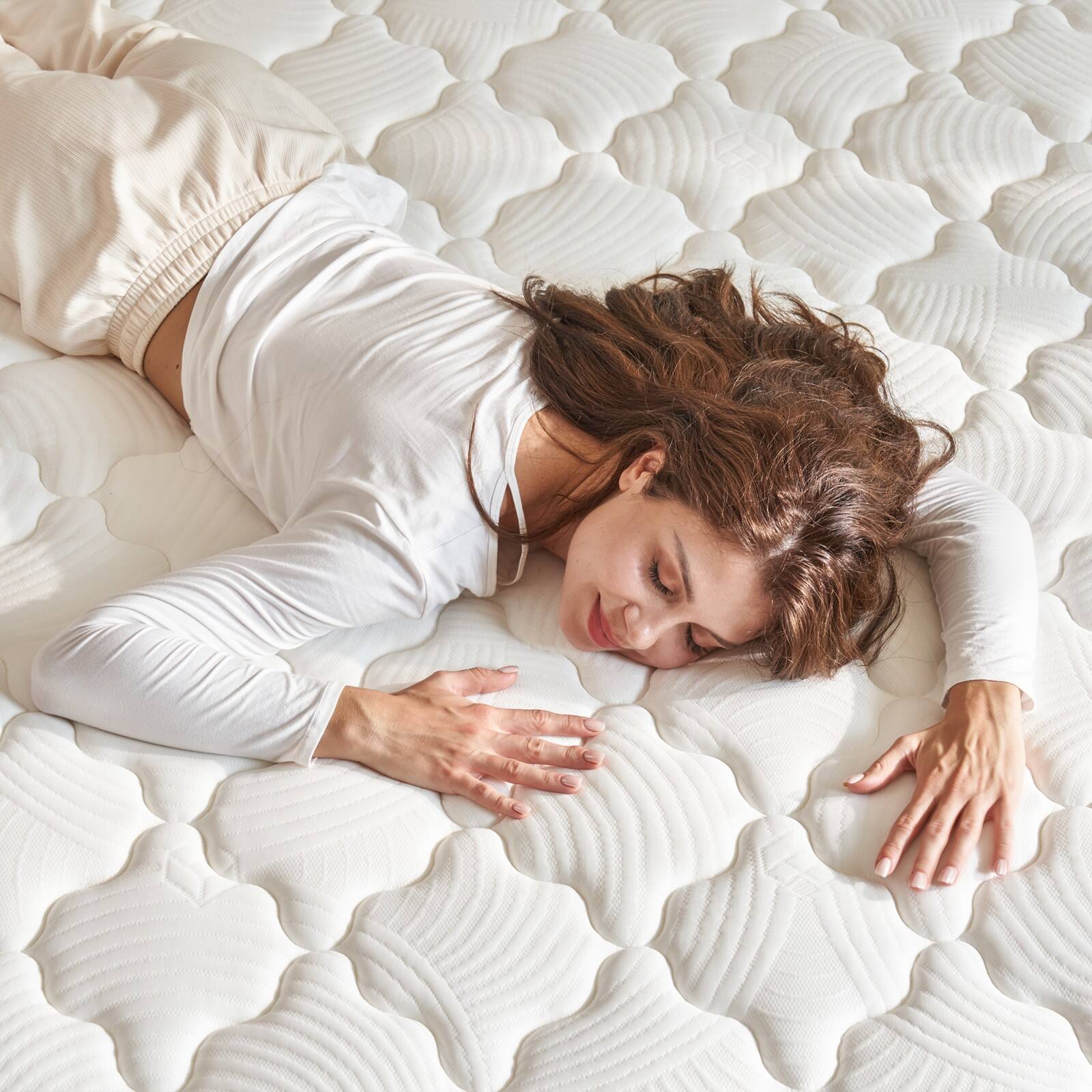 Glintex 12 Inch Queen Hybrid Mattress in a Box, Memory Foam and Pocket ...