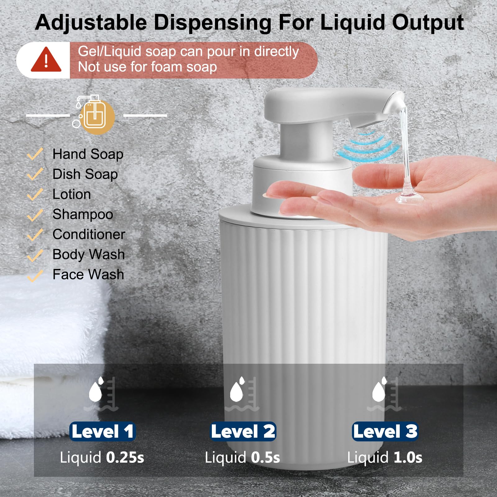 Dapper Styles Automatic Soap Dispenser Liquid Touchless Plastic ...