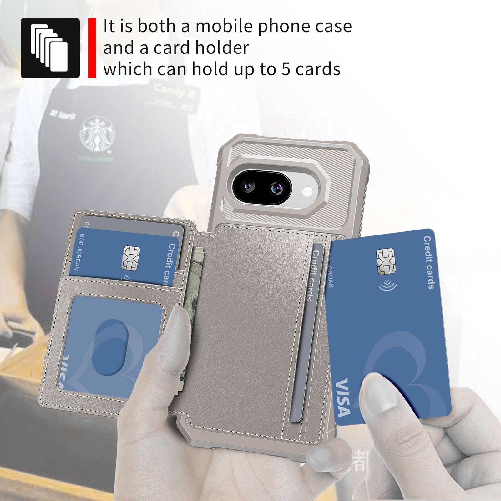 Dteck for Google Pixel 10A Wallet Case with Card Holder, Folio Leather ...