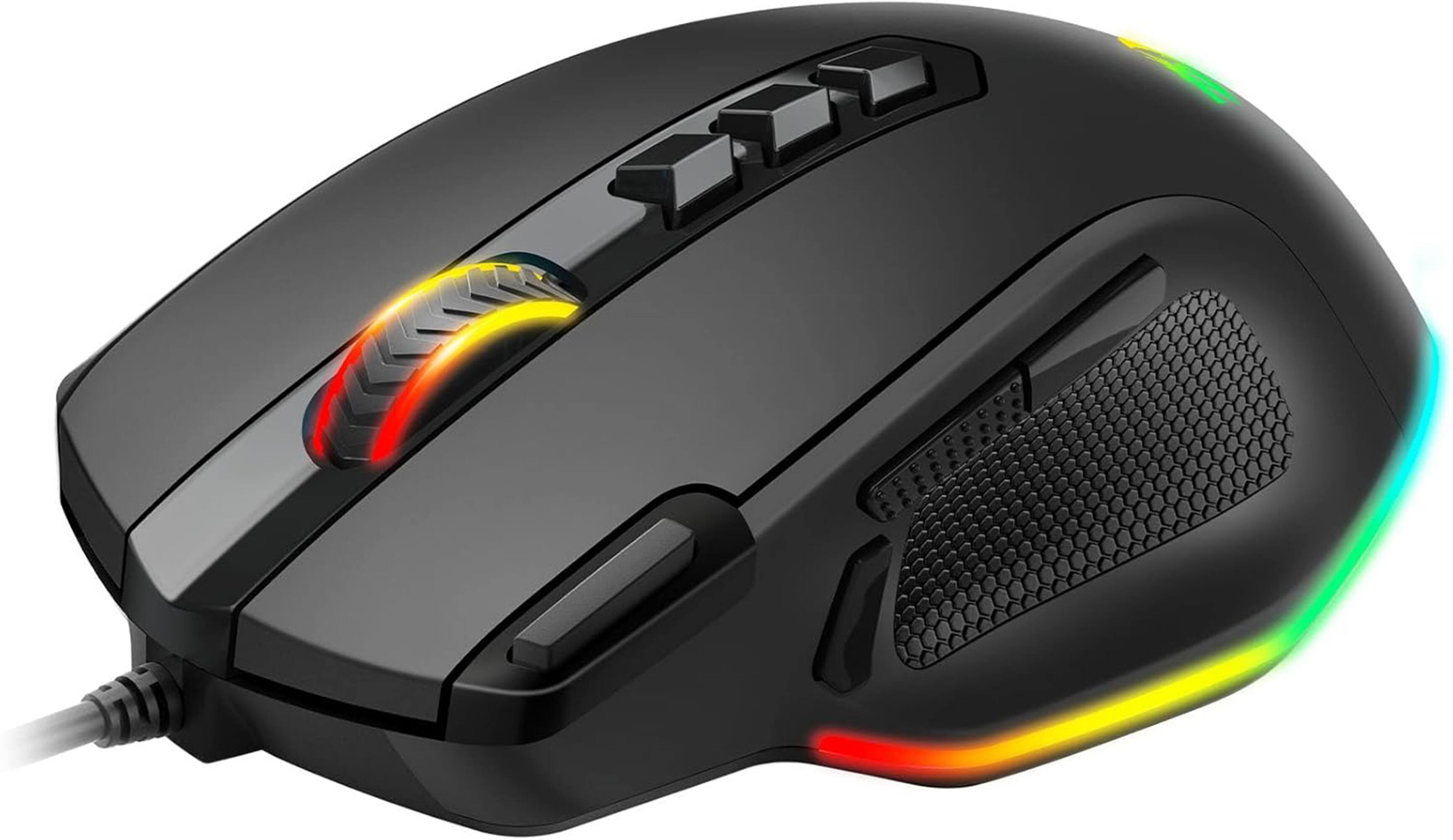 Best Buy: REDRAGON M614-RGB Wired Gaming Mouse, 8000 DPI, RGB, 7 Backlit Modes, Ergonomic, 11 ...