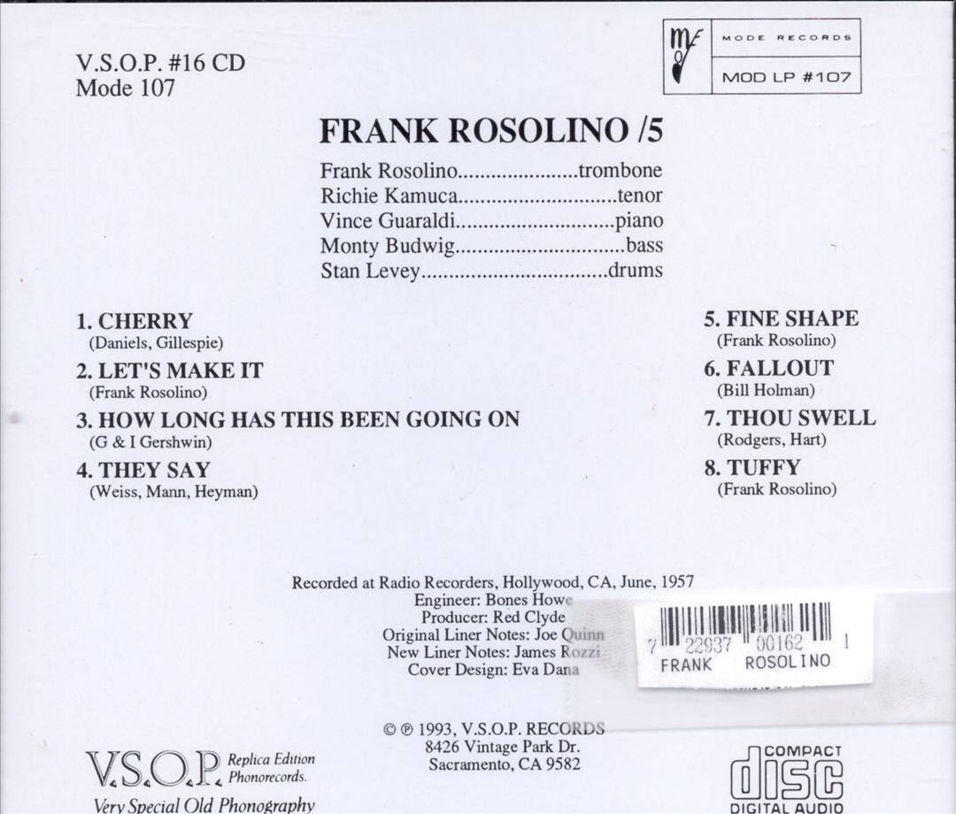 Frank Rosolino Quintet [CD] - Best Buy