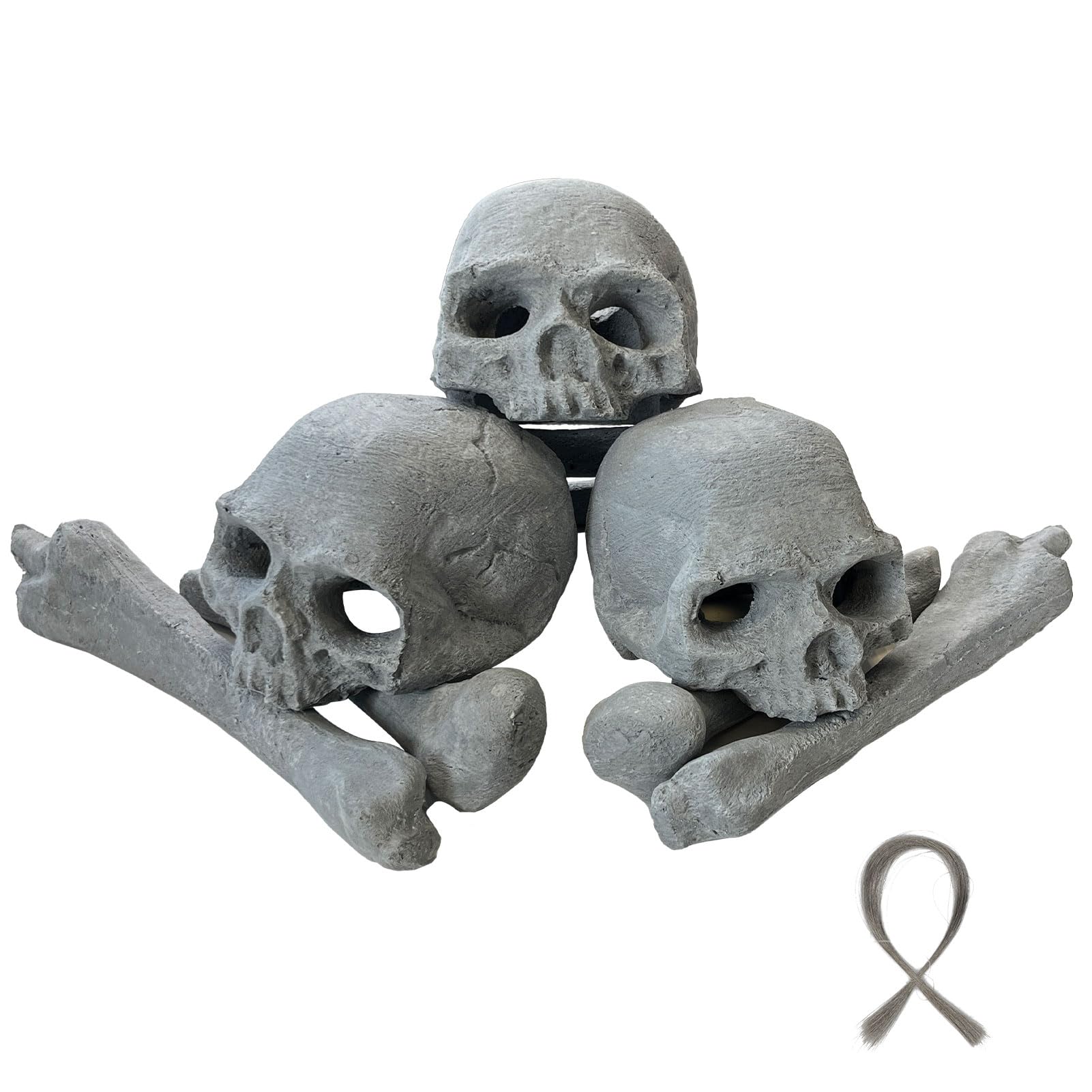 JETRANSPORT 9 Ceramic Skulls For Fire Pit Durable Reusable Fireproof ...