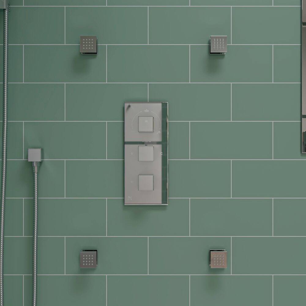 Alfi Polished Chrome Concealed 3 Way Thermostatic Valve Shower Mixer ...