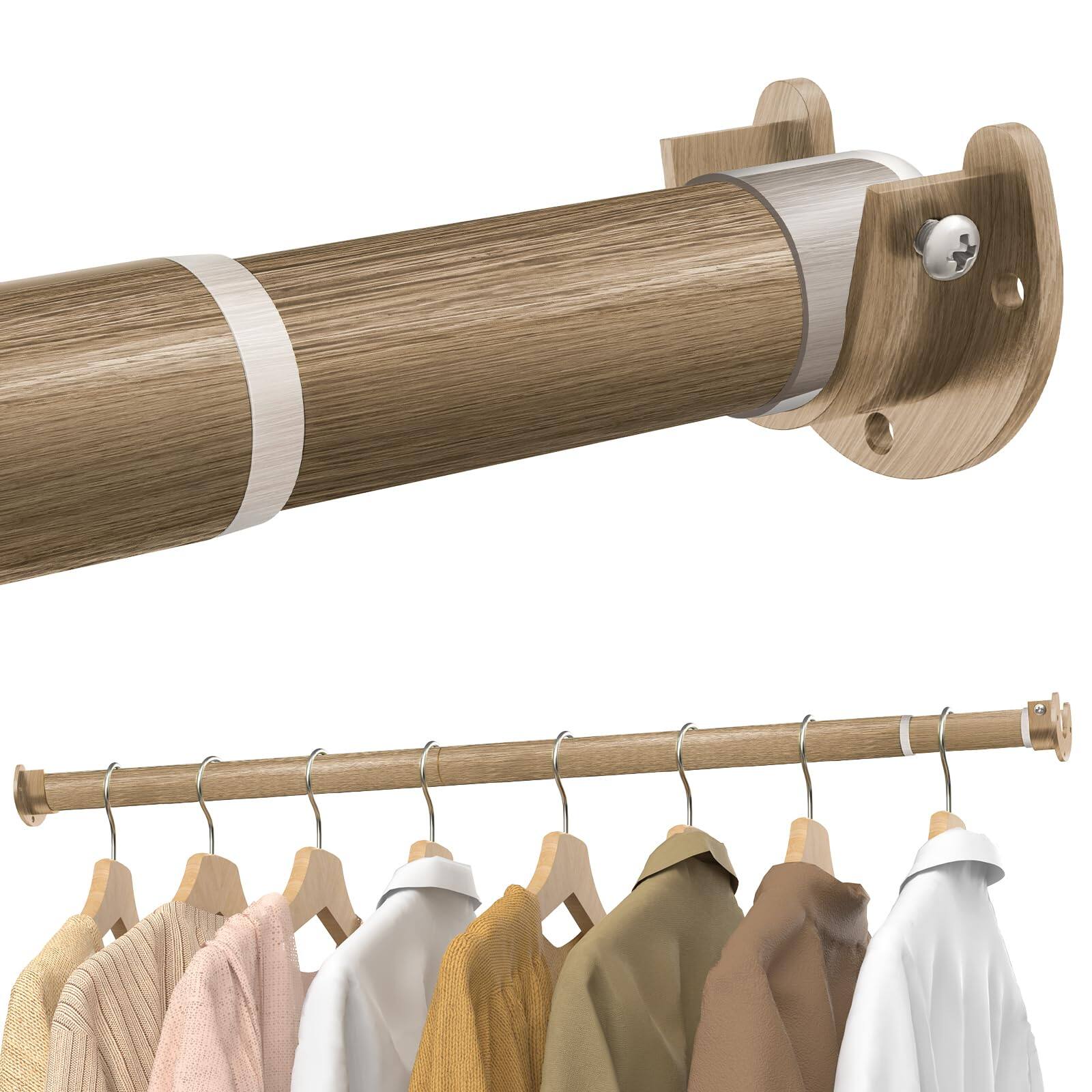 Empire DigiLabs Closet Rods For Hanging Clothes 17 To Stepless ...