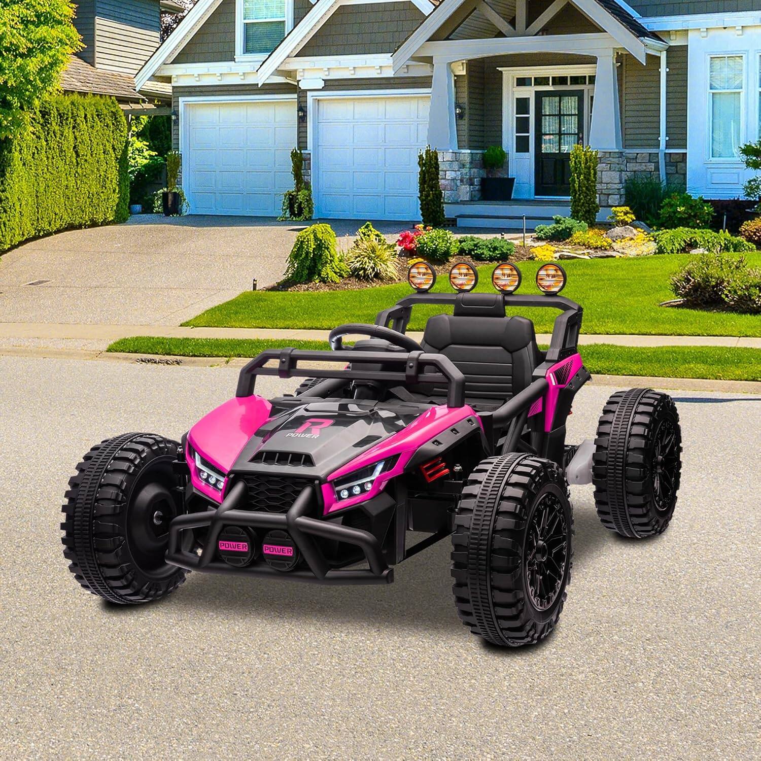 Jojoka 24V 2WD Kids UTV Ride On Toy, Remote Control, LED Lights, MP3 ...