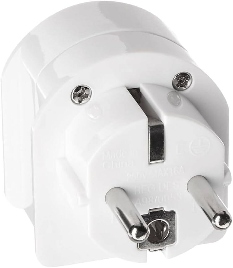 Ceptics SA EU South Africa to Europe Schuko Grounded Plug Adapter (250V ...