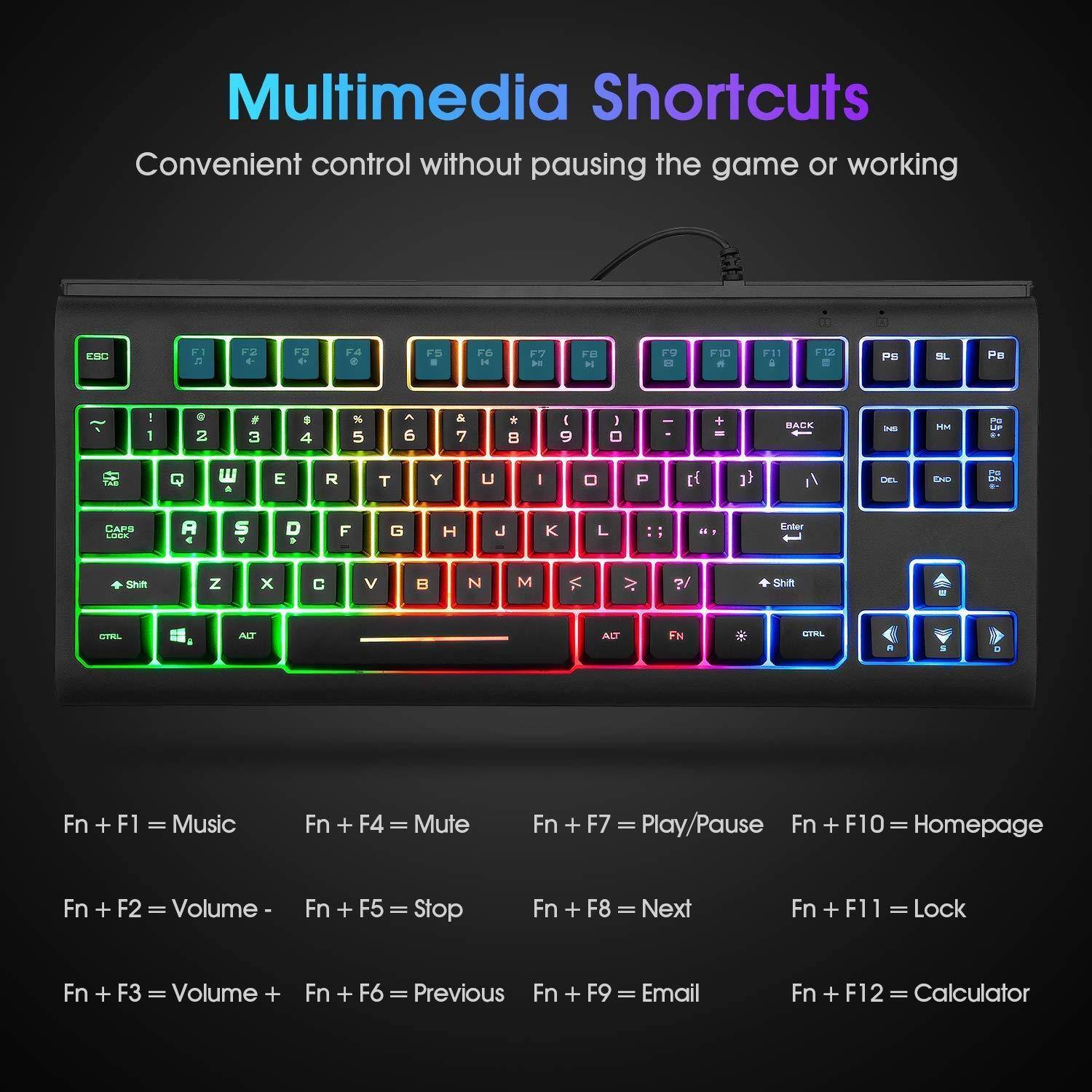 Stamp n Camp Computer Wired Usb Compact With Rgb Backlit Silent ...